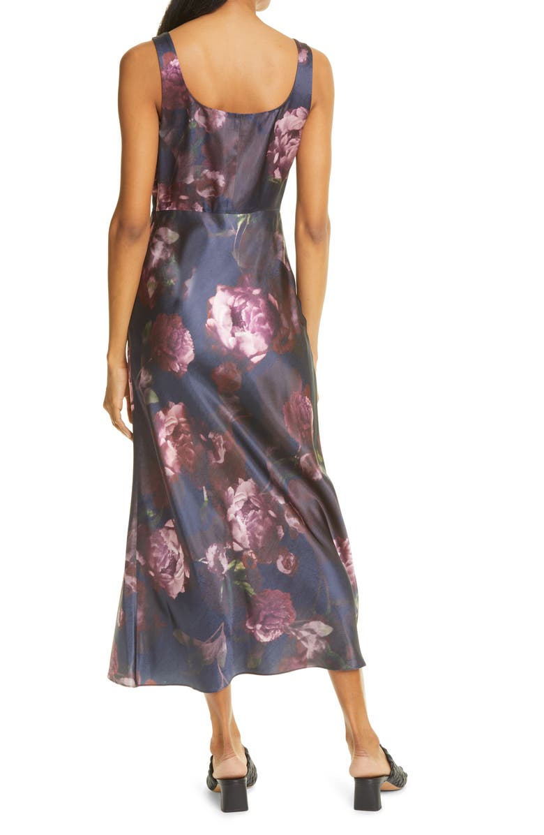Vince Night Garden Square Neck Satin Slipdress | Nordstrom