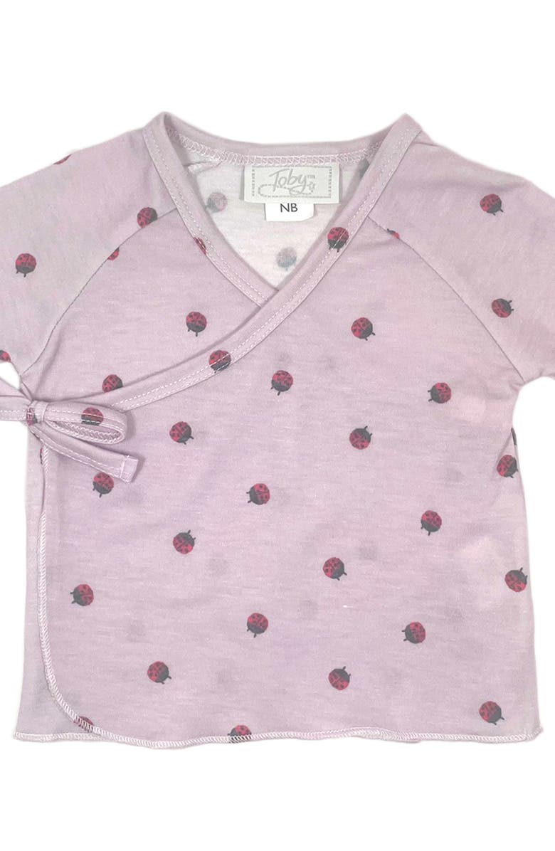 Toby Ladybug Ditsy Wrap Top, Footie Leggings, Headband & Bunny Blanket ...