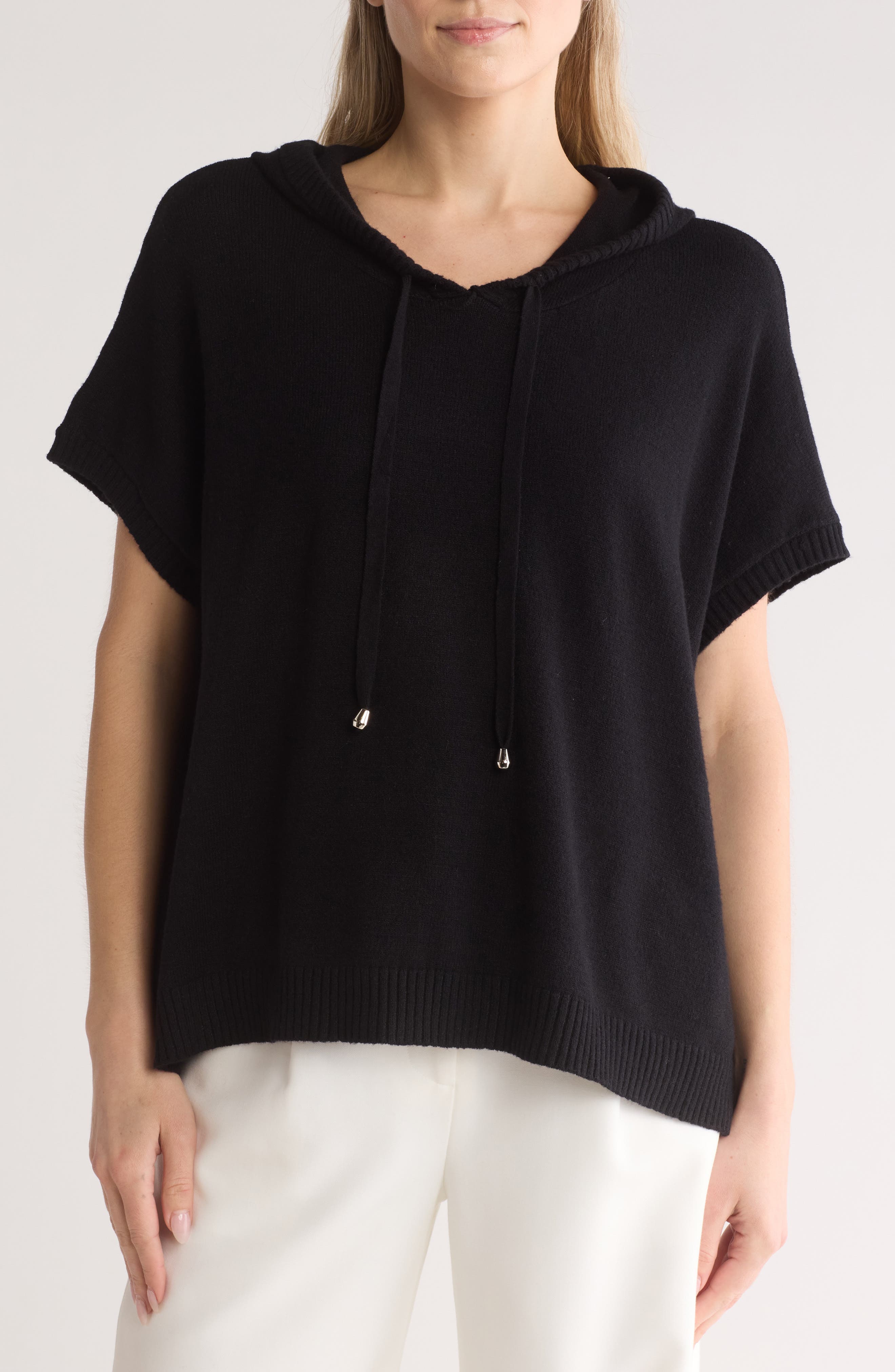 INDUSTRY REPUBLIC CLOTHING Short Sleeve Hooded Sweater | Nordstromrack