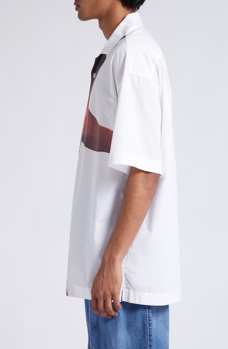 JW Anderson Stud Profile Print Short Sleeve Camp Shirt | Nordstrom