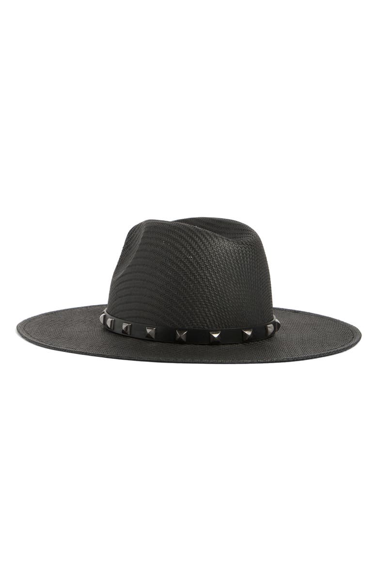 AllSaints Pyramid Stud Panama Hat | Nordstromrack