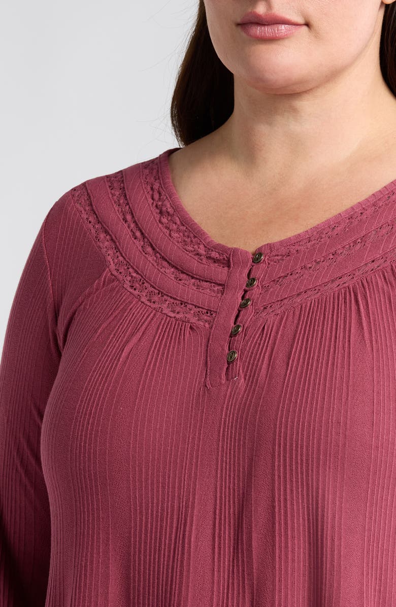 Lucky Brand Lace Accent Henley | Nordstromrack