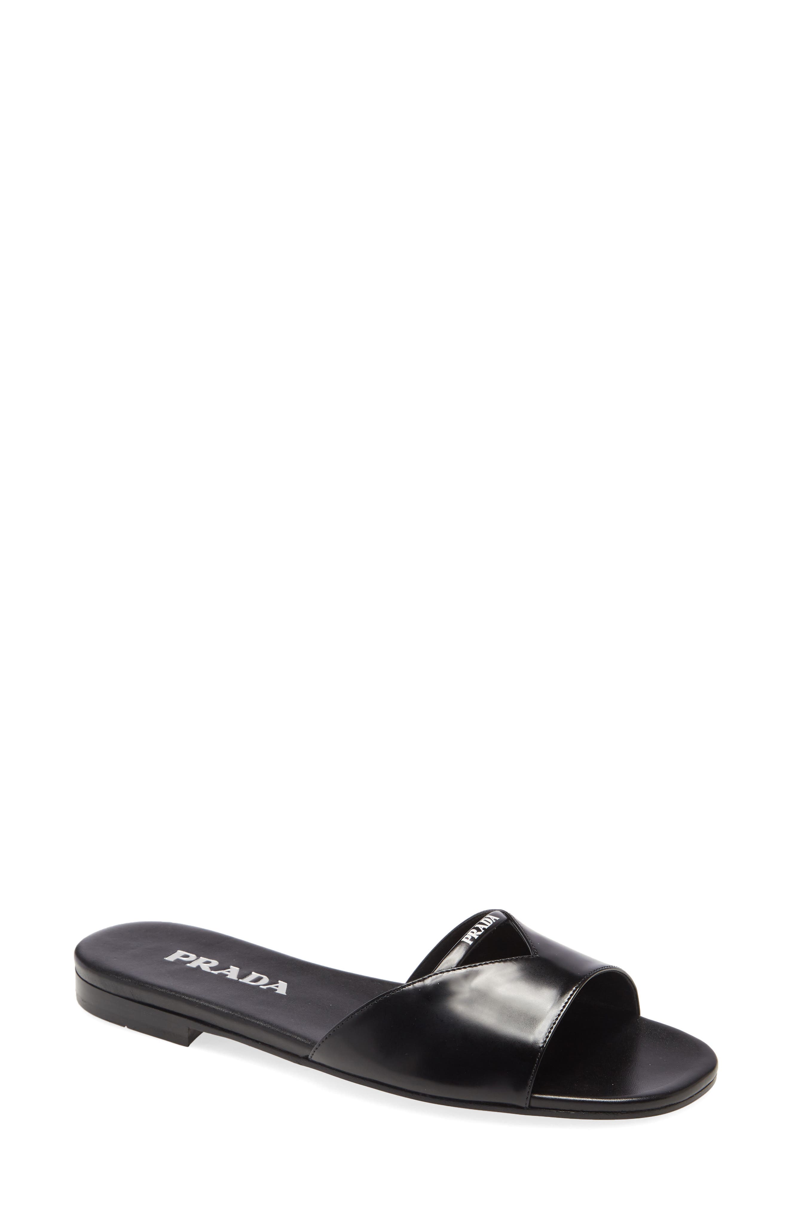 Prada Logo Strap Slide Sandal (Women) | Nordstrom