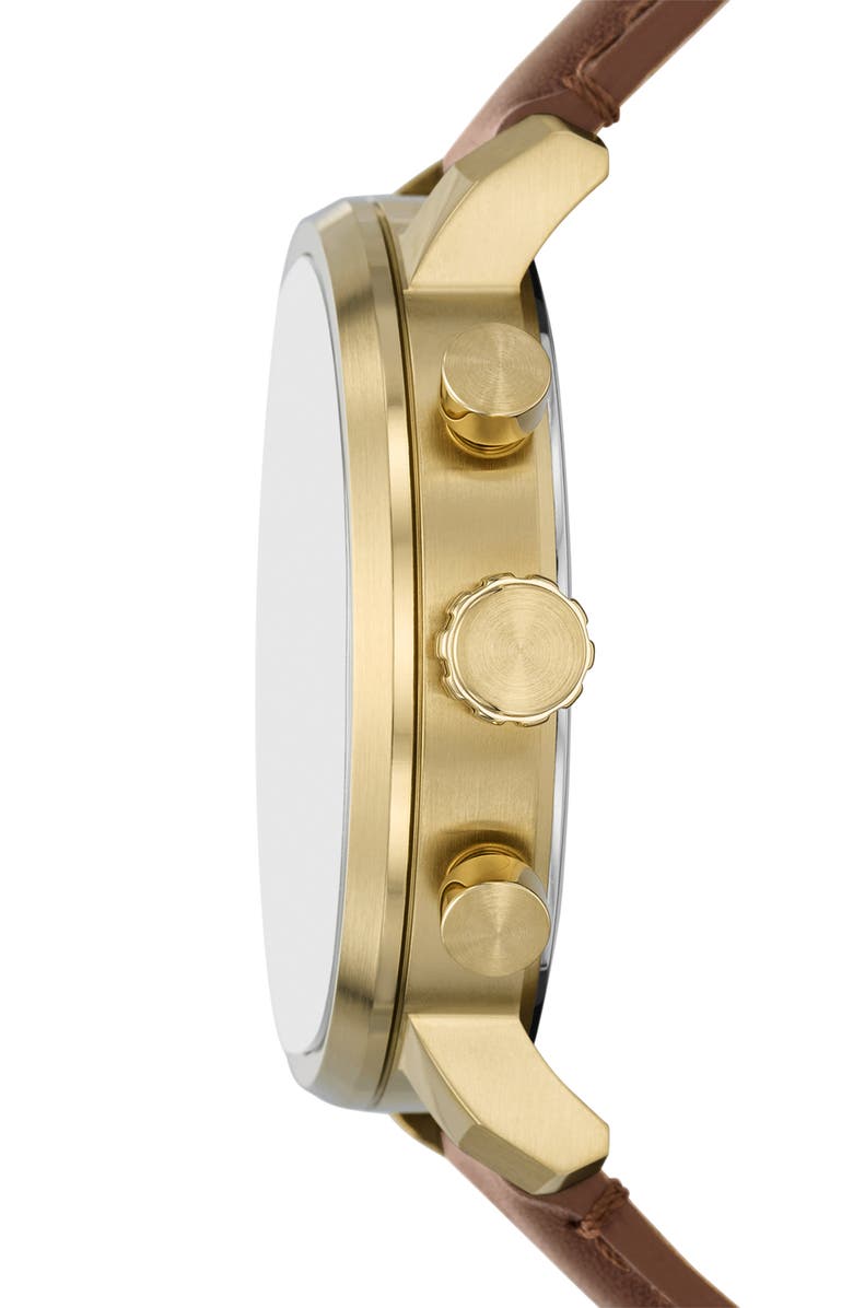 Fossil Rhett Leather Strap Watch, 42mm | Nordstromrack