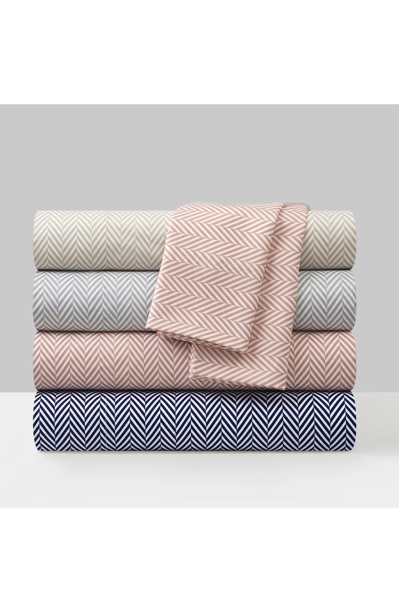 CHIC Denise Contemporary Chevron 4-Piece Sheet Set - Queen Size ...