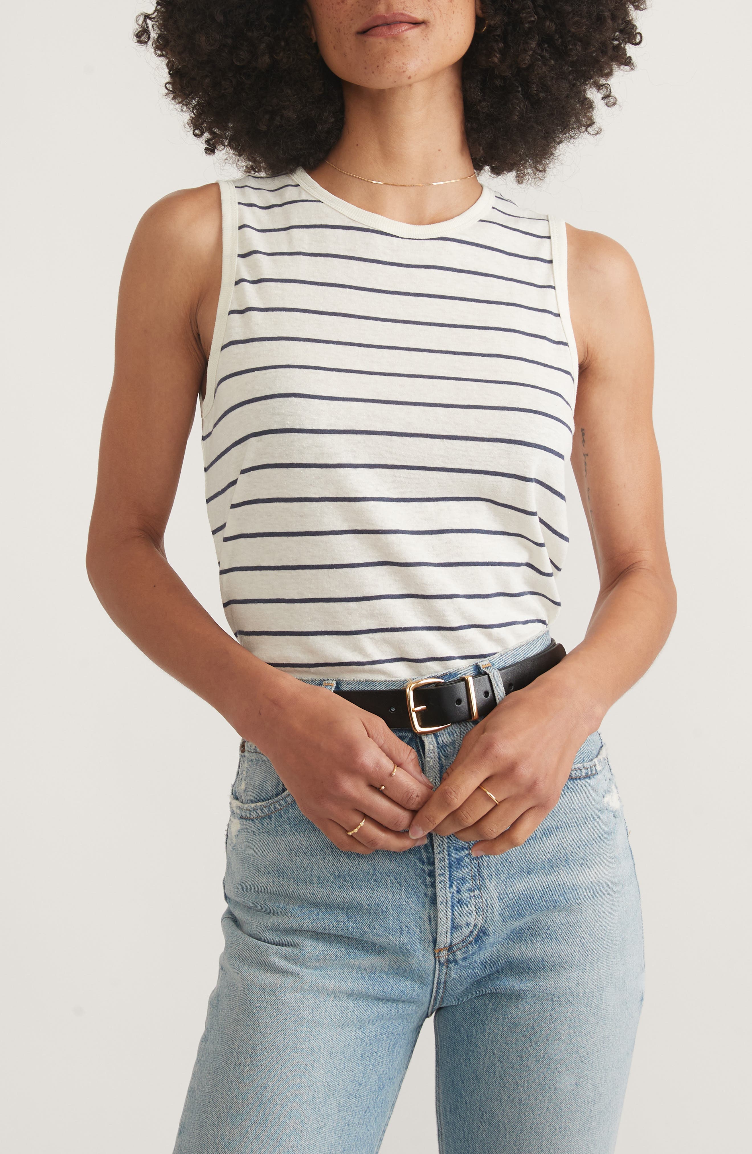 Marine Layer Stripe Hemp & Cotton Tank | Nordstrom