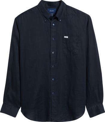F. Façonnable Façonnable Classic Fit Linen Sport Shirt | Nordstrom