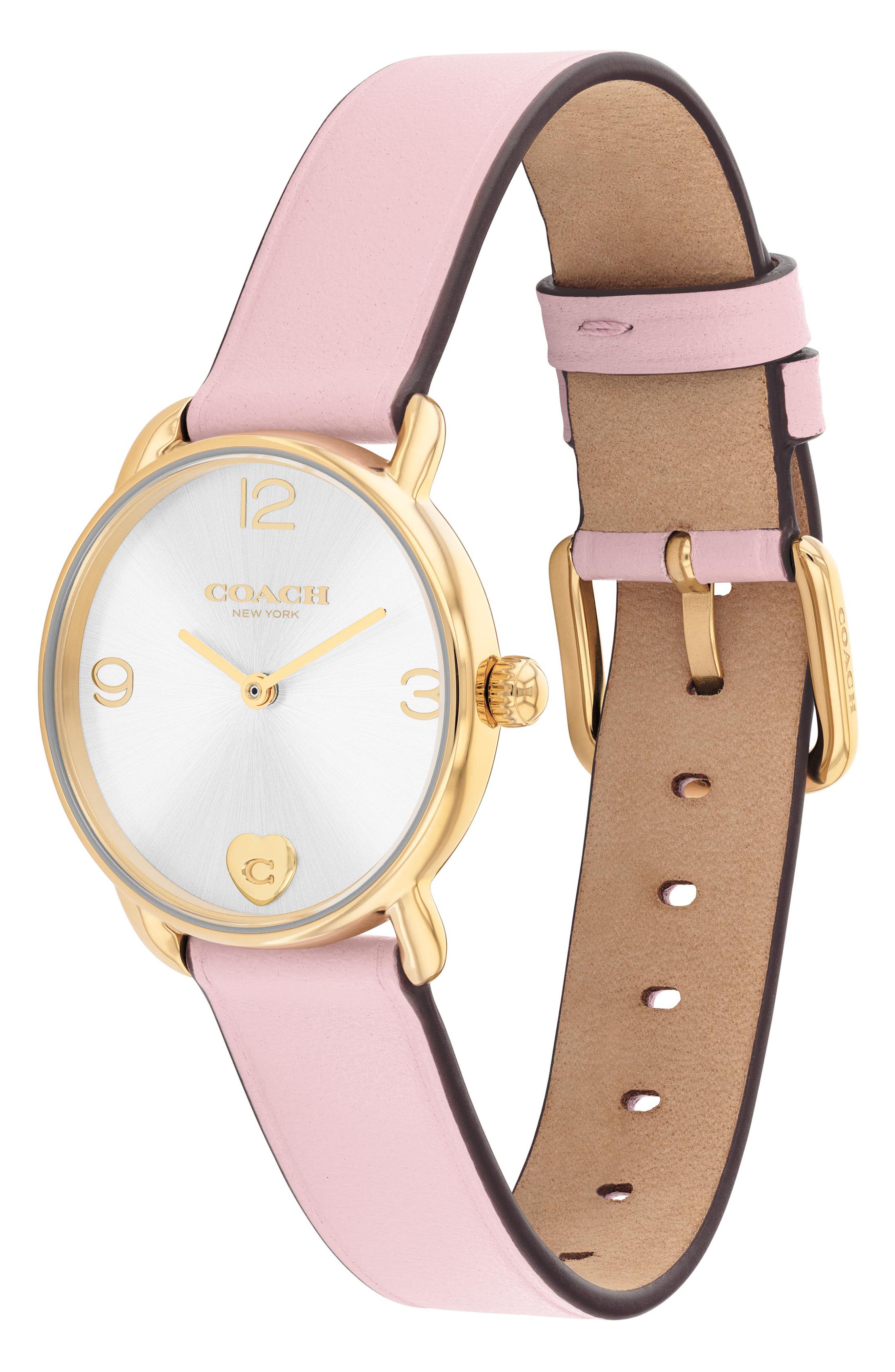 COACH Elliot Leather Strap Watch & Bracelet Set, 28mm | Nordstrom