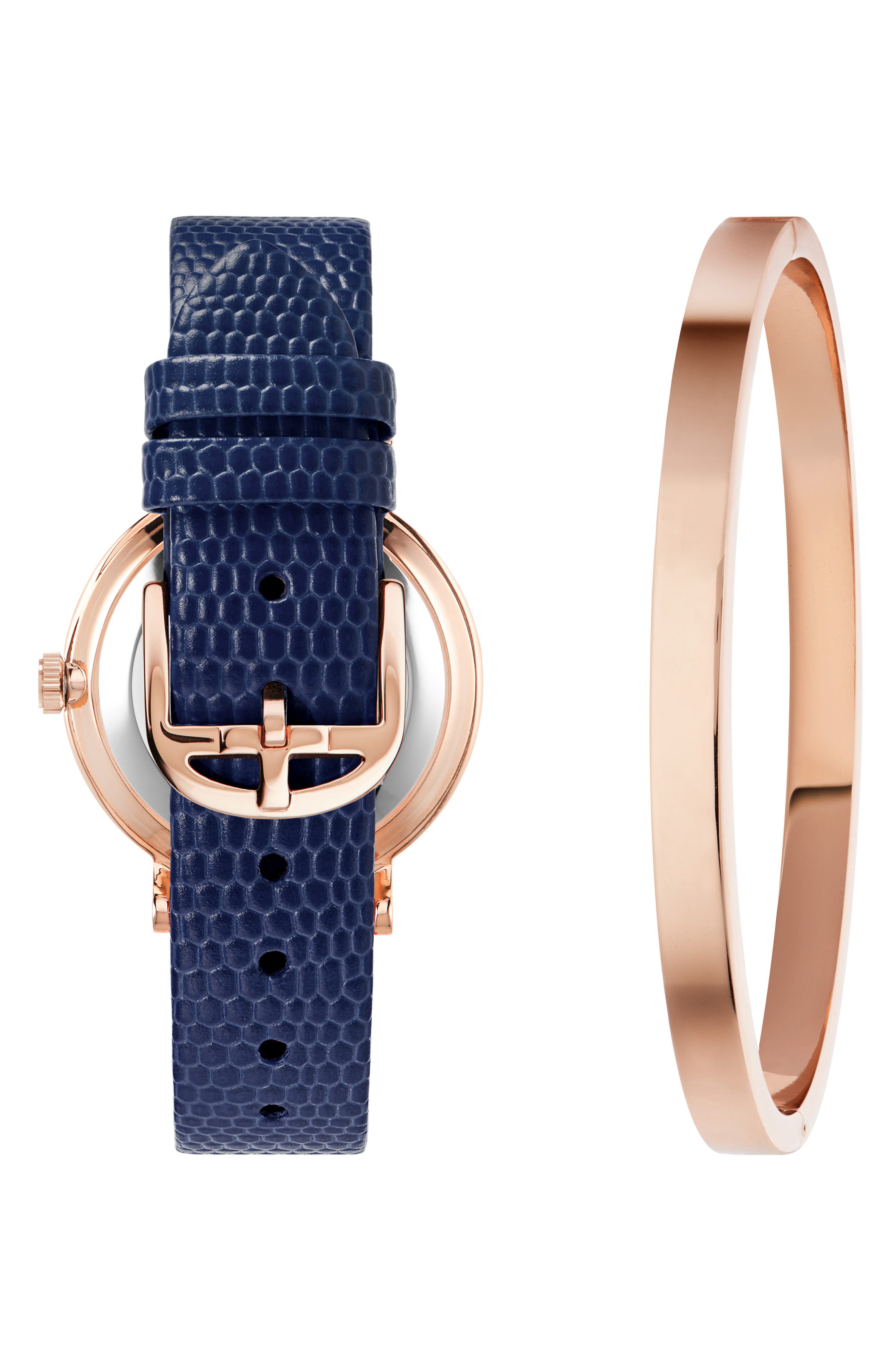 Ted Baker London Phylipa Leather Strap Watch & Bangle Bracelet Set ...