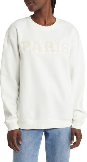 Vinyl Icons Paris Bouclé Patch Cotton Blend Sweatshirt | Nordstrom