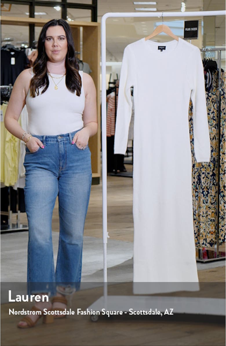 Bardot Kavala Long Sleeve Rib Sweater Dress | Nordstrom