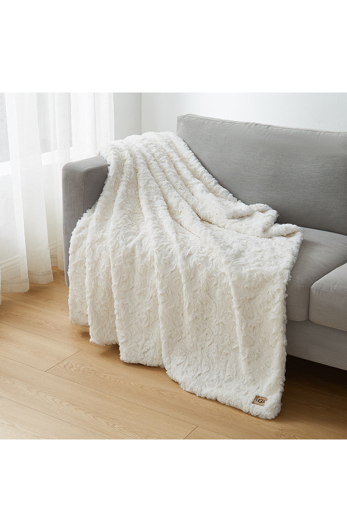 UGG® Adalee Faux Fur Throw Blanket | Nordstromrack