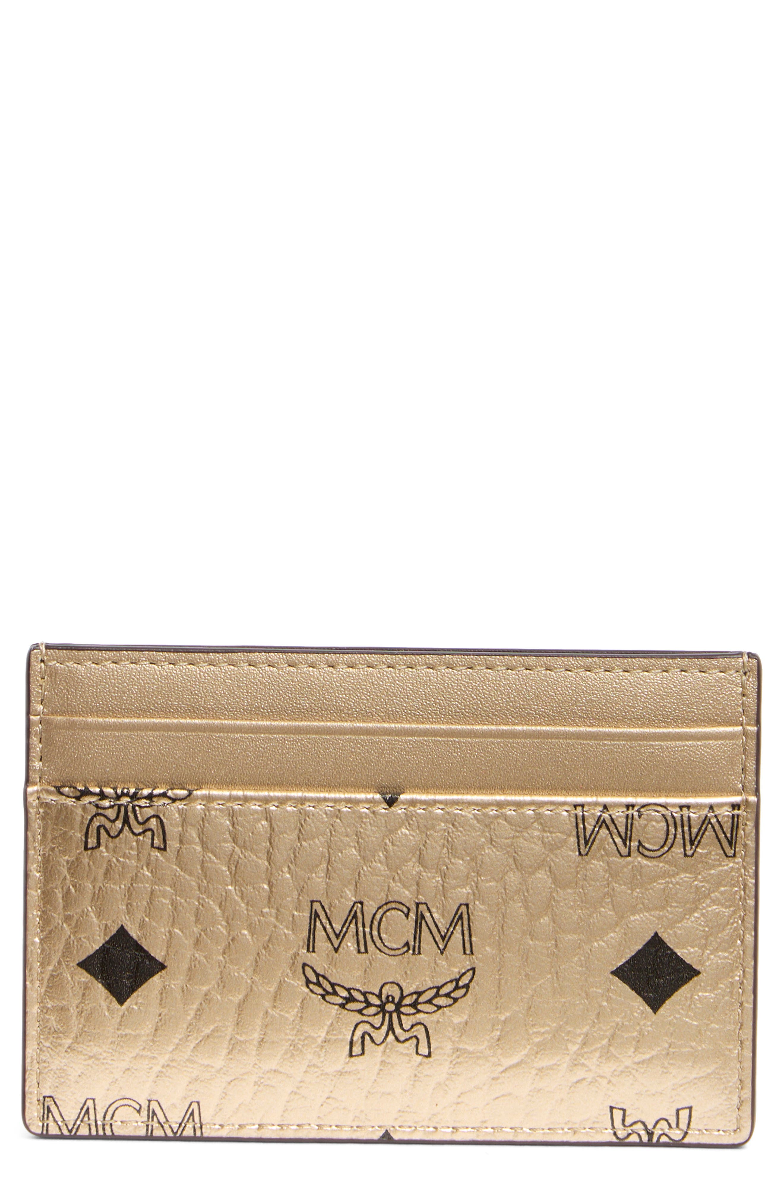 MCM Aren Visetos Coated Canvas Card Case | Nordstromrack