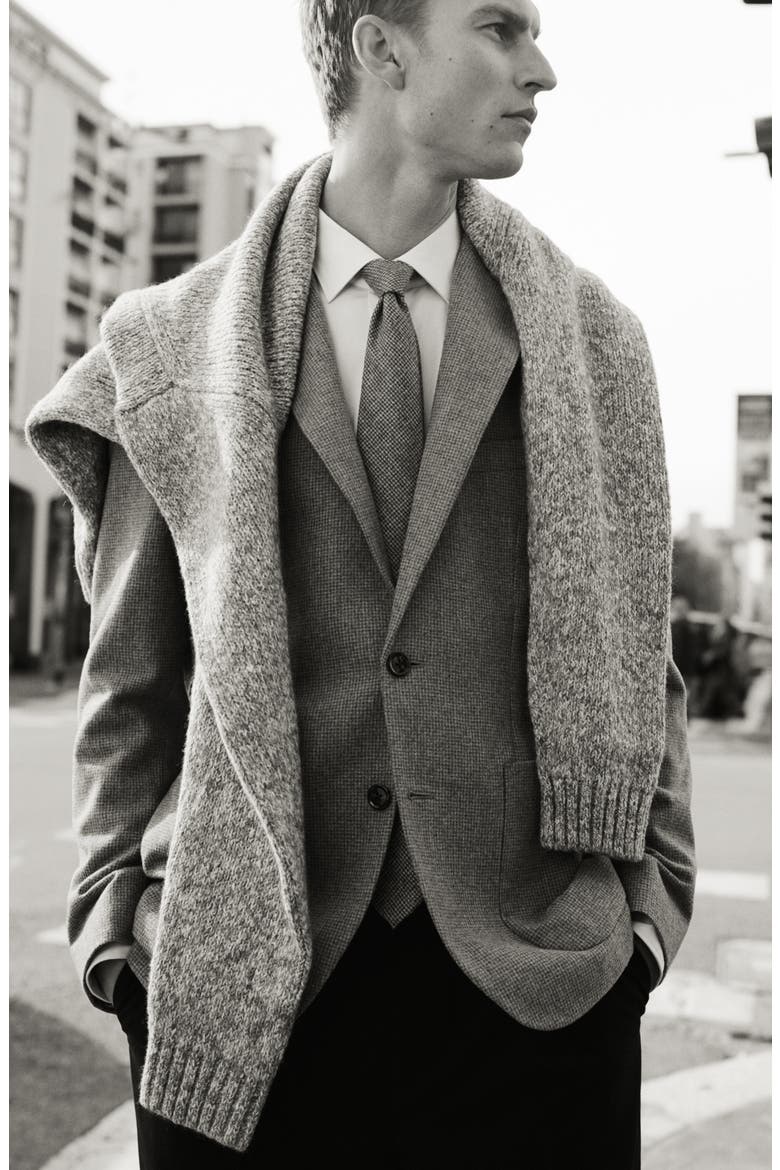 Slim Fit Houndstooth Wool Blend Flannel Sport Coat (Men) | Nordstromrack