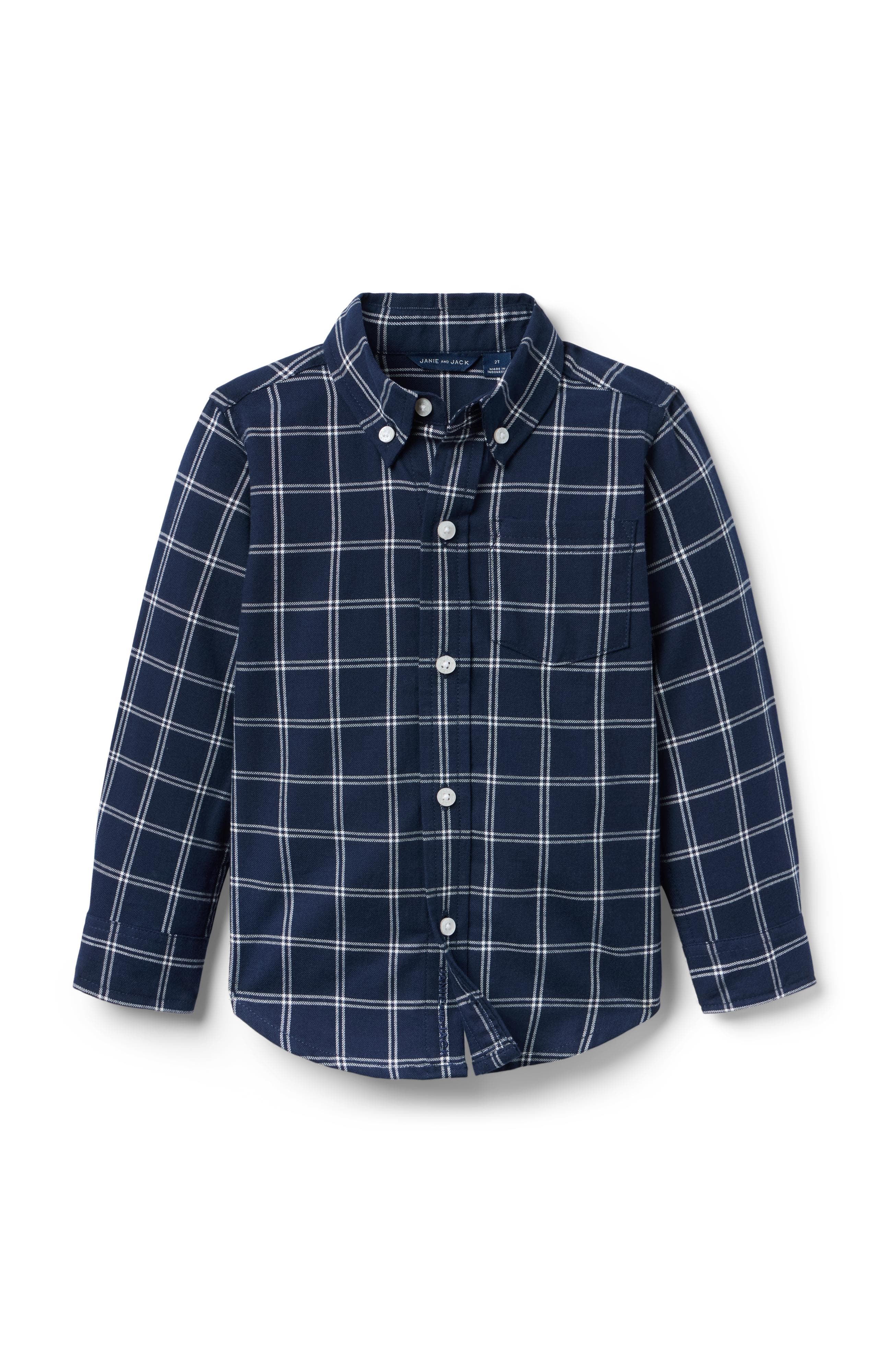 Janie and Jack Tattersall Flannel Shirt | Nordstrom