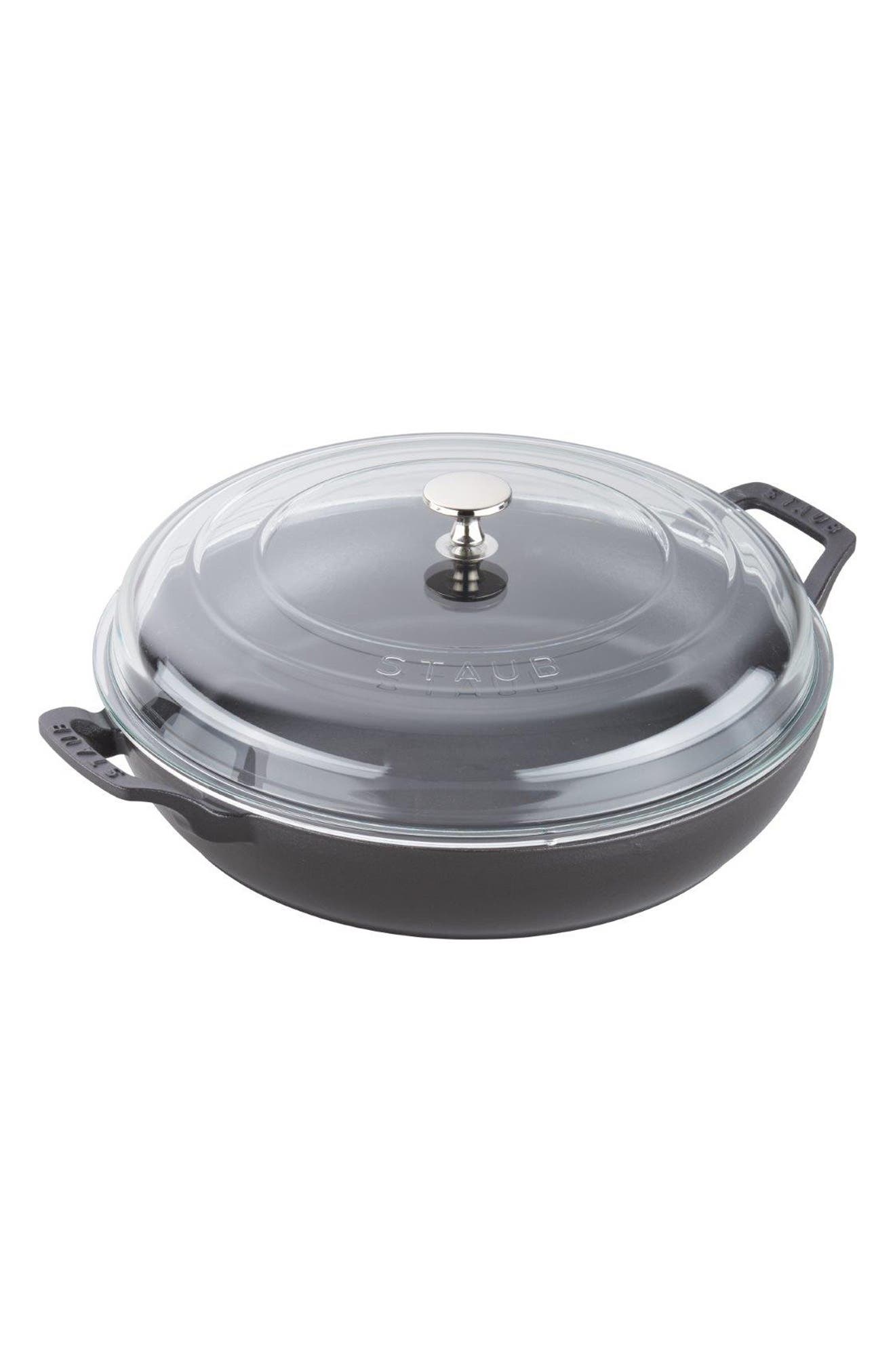 Staub 3.5 Quart Enameled Cast Iron Braiser with Glass Lid | Nordstrom