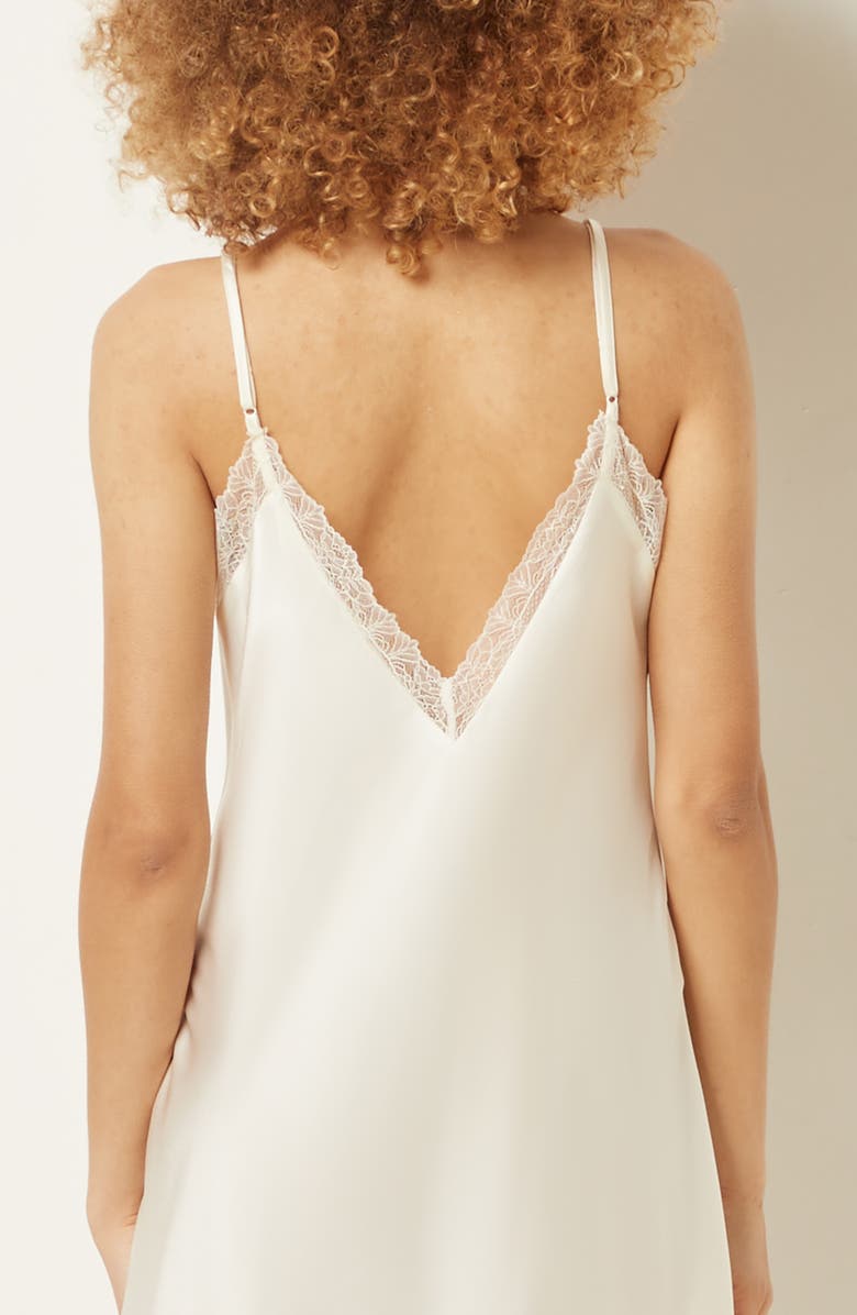 Etam Sky Lace Trim Long Chemise | Nordstrom