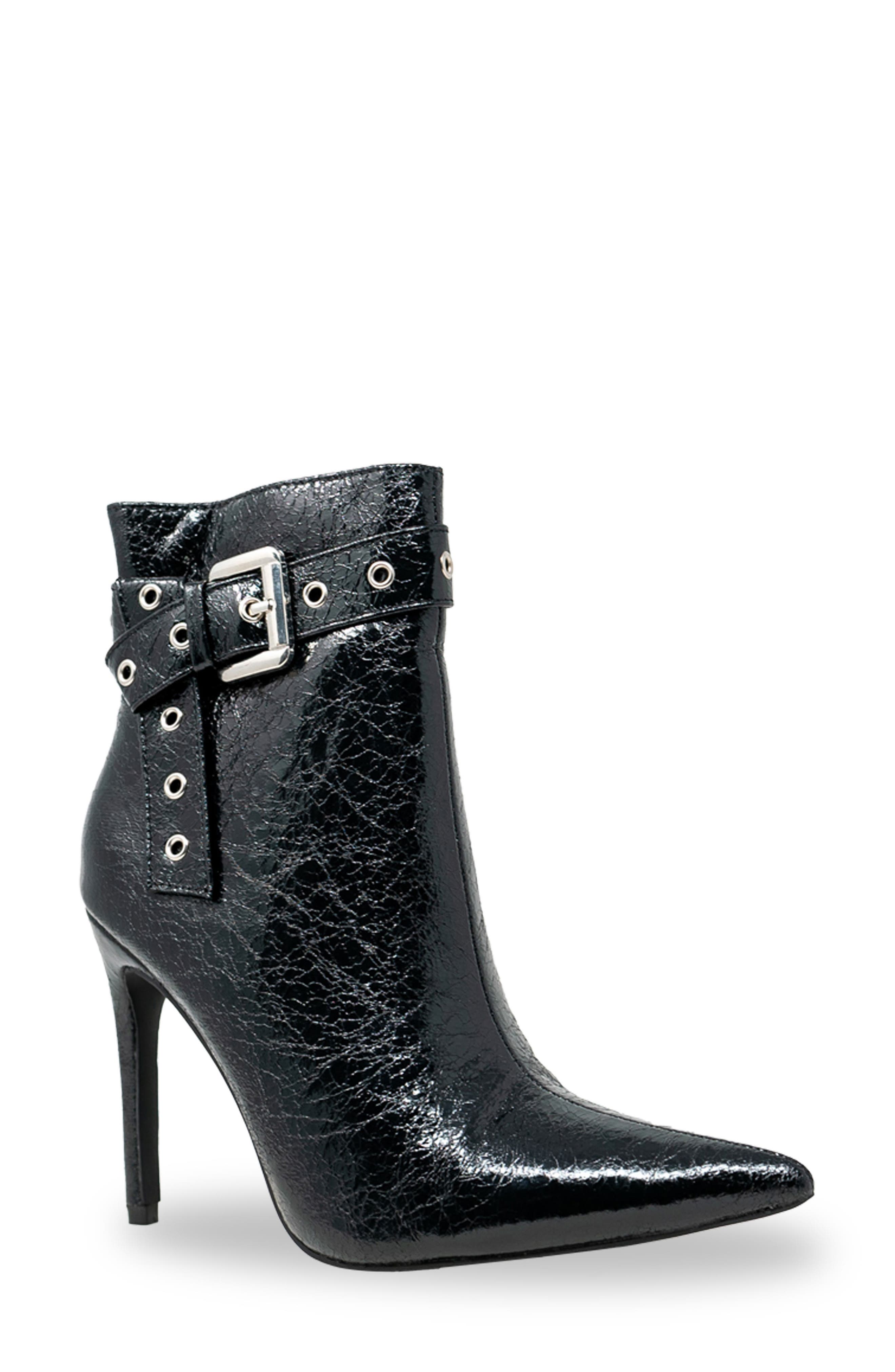 CHASE AND CHLOE Grommet Buckle Pointed Toe Bootie (Women) | Nordstromrack