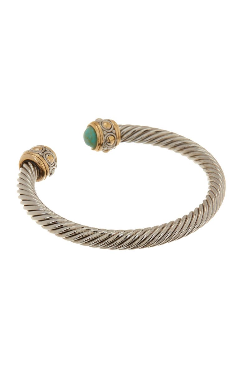 MESHMERISE Twisted Cable Turquoise Cuff Bracelet | Nordstromrack