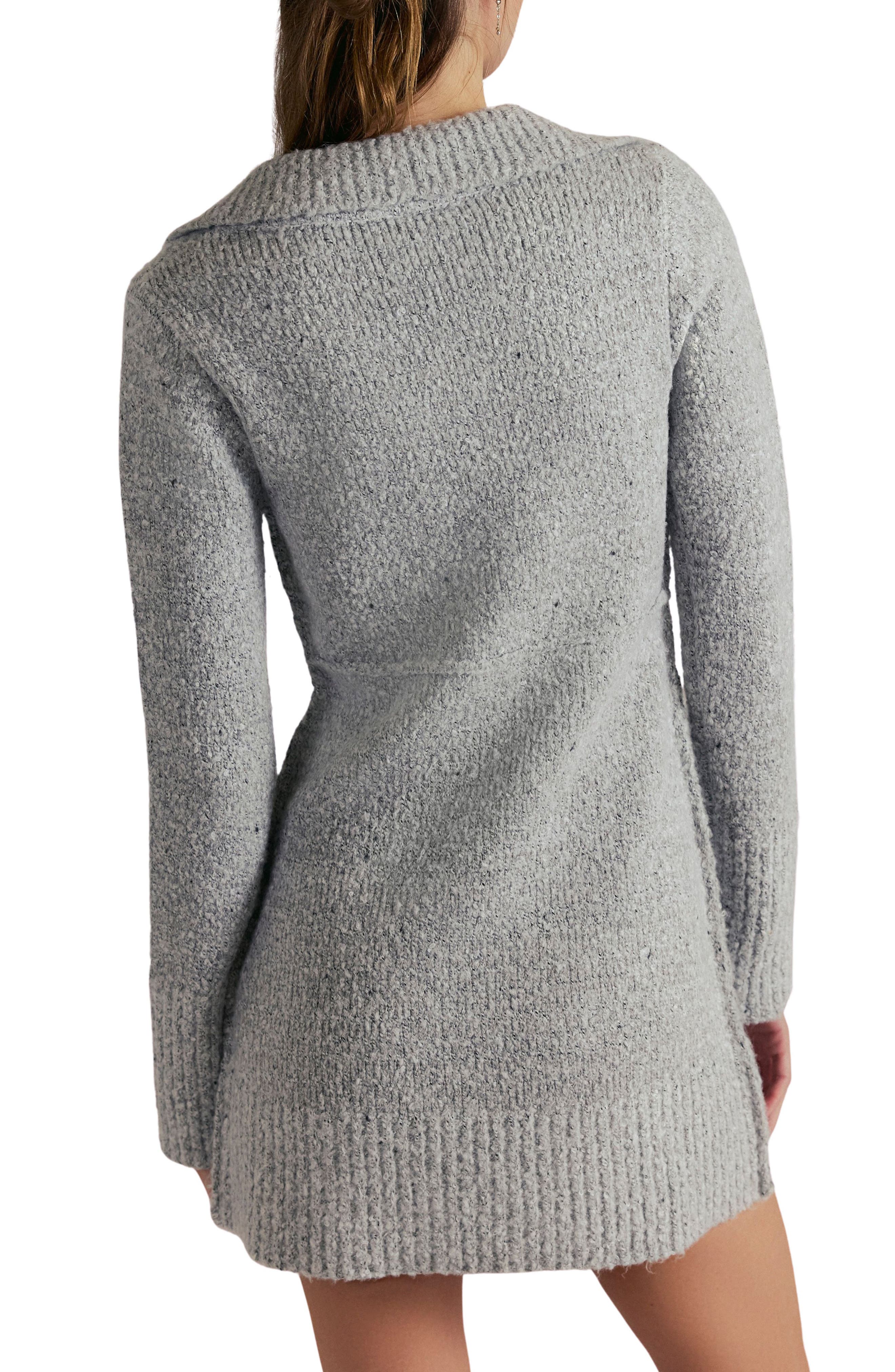 Free People Milena Long Sleeve Mini Sweater Dress | Nordstromrack