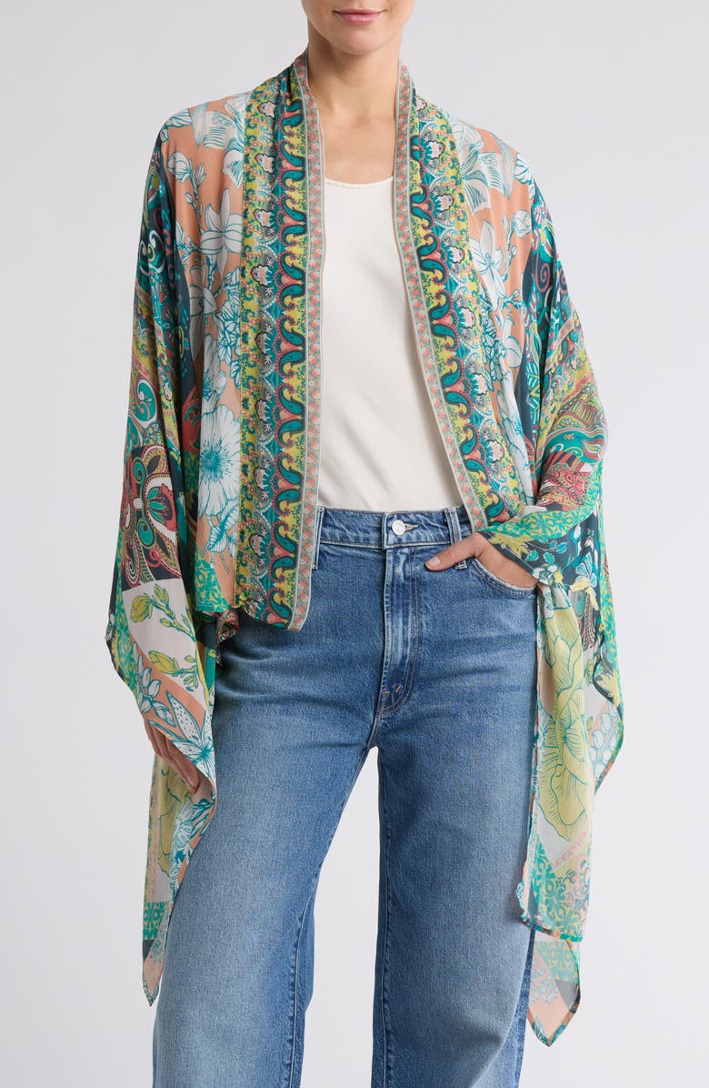 Vismaya Mix Print Woven Ruana | Nordstromrack