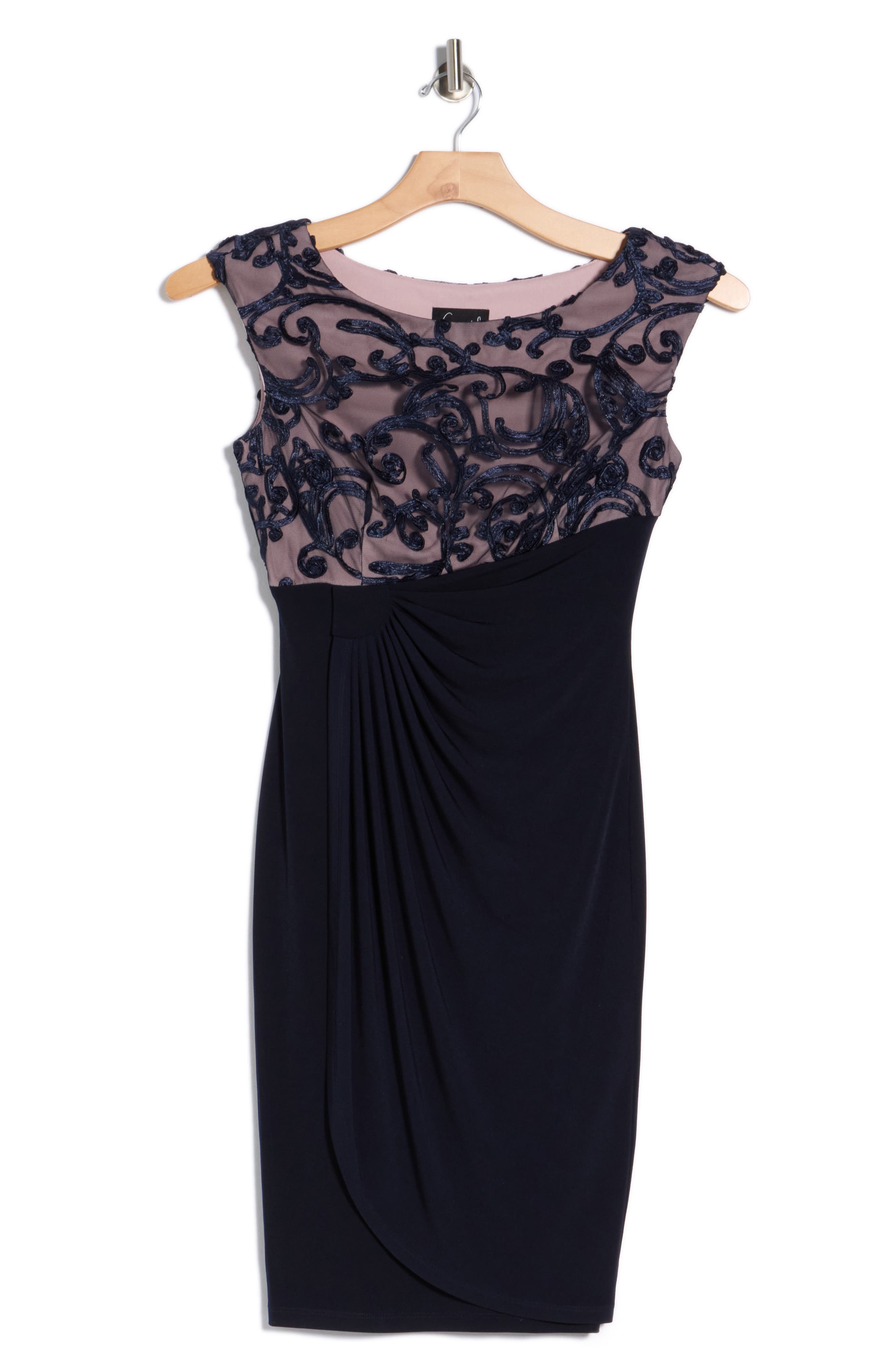 Connected Apparel Soutache Bodice Cocktail Dress | Nordstromrack