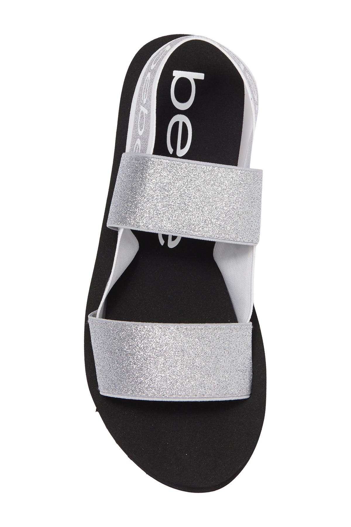 bebe Atena Glitter Logo Slingback Sandal | Nordstromrack