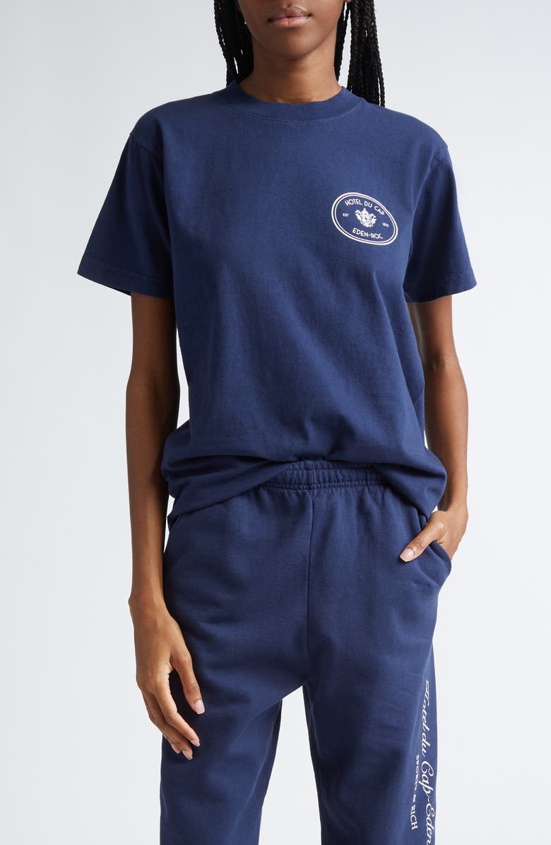 Sporty & Rich Eden Roc Crest Cotton Graphic T-Shirt | Nordstromrack