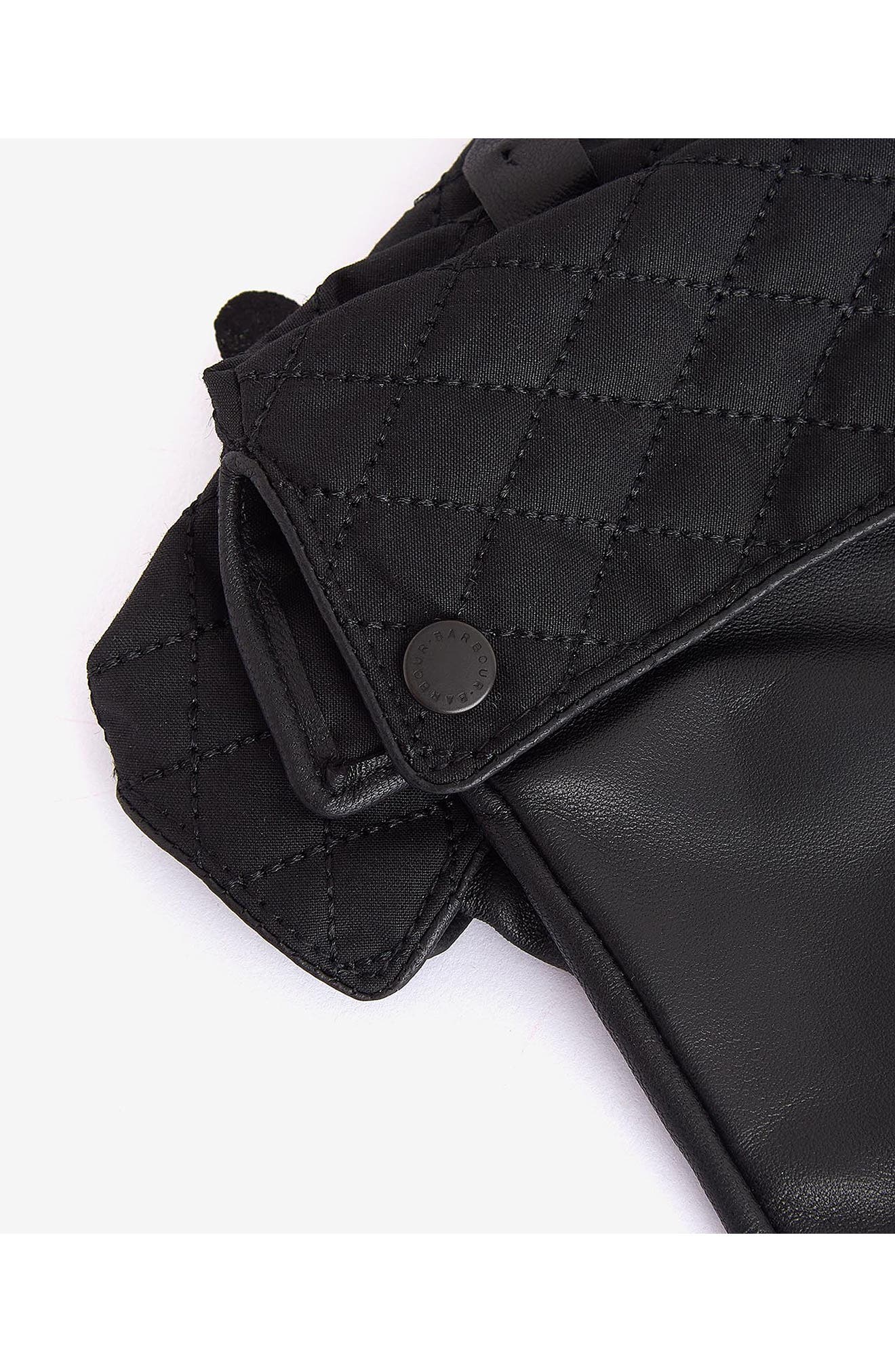 Barbour Lady Jane Quilt Cuff Leather Gloves | Nordstromrack