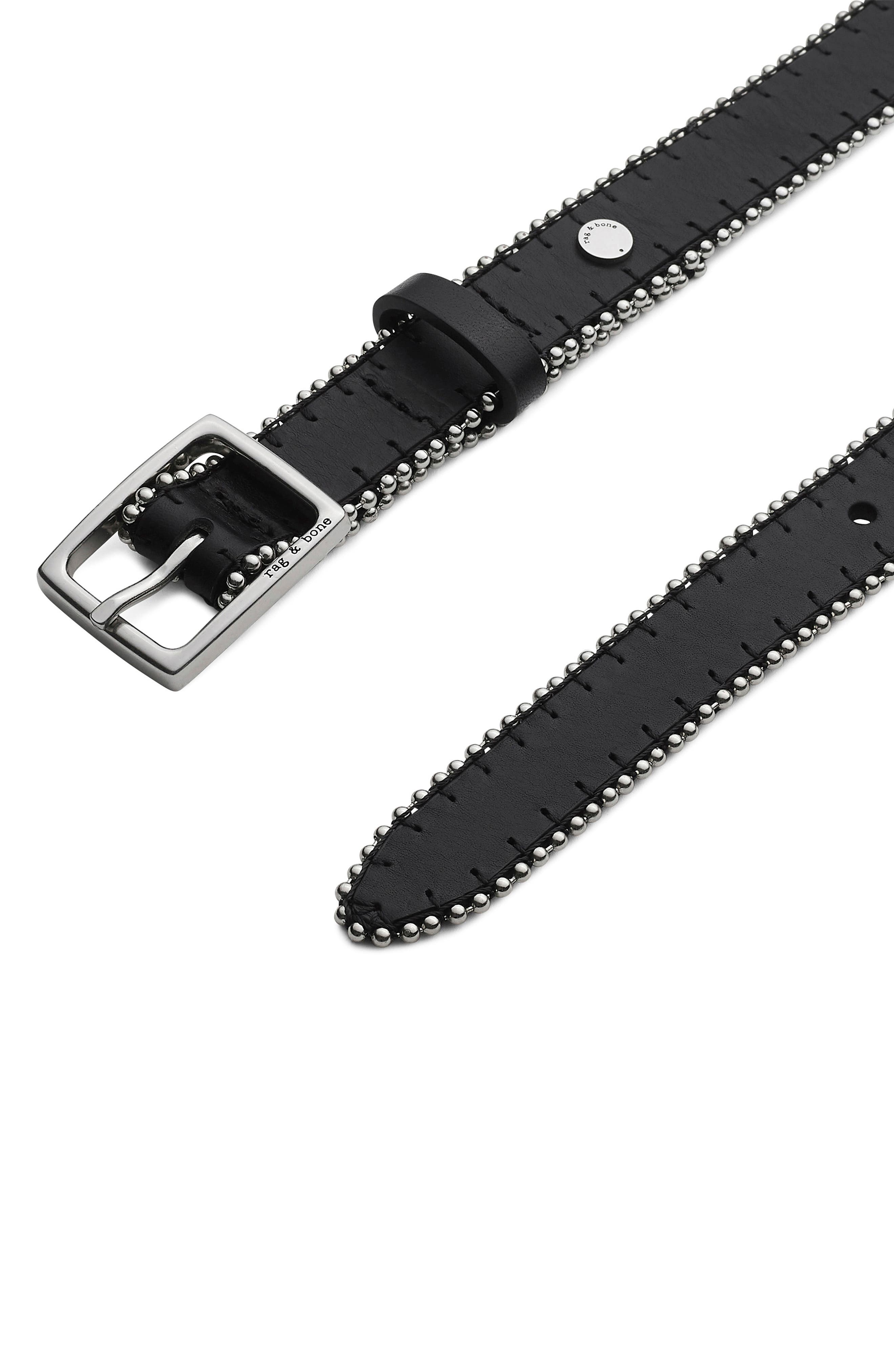 rag & bone Beaded Boyfriend Leather Belt | Nordstrom