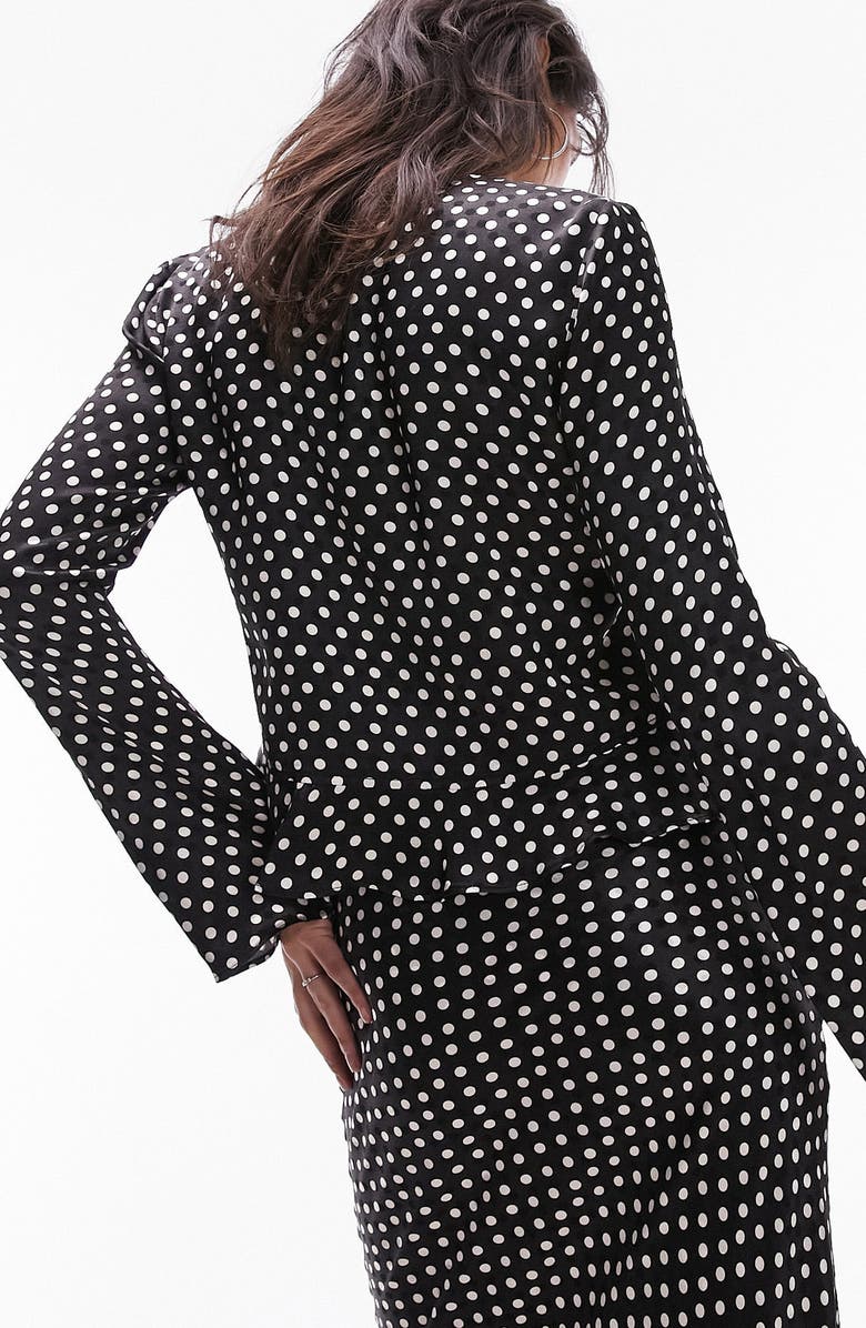 Topshop Ruffle Jacquard Satin Top | Nordstromrack
