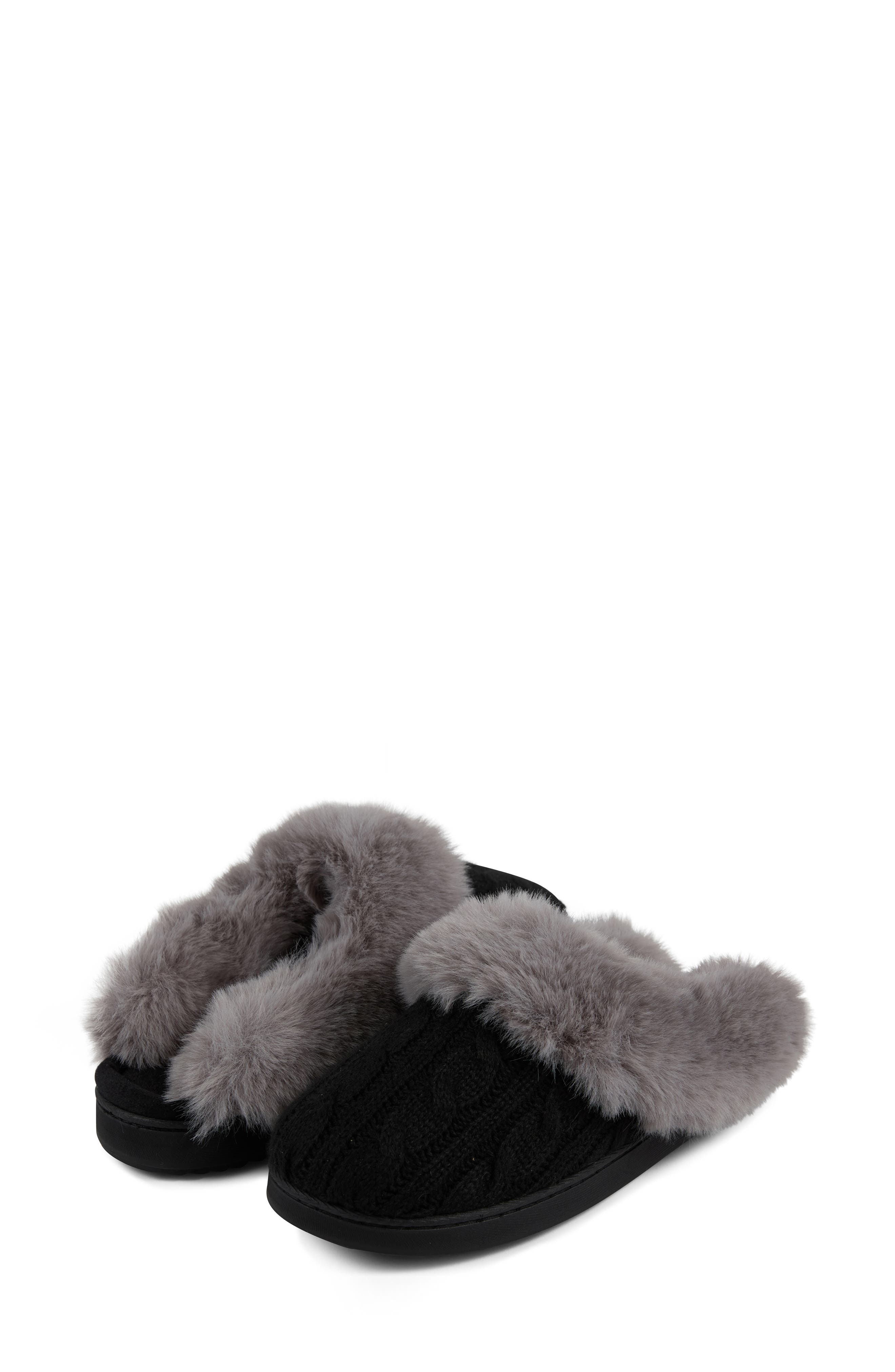 FLOOPI Faux Fur Trim Scuff Slipper (Women) | Nordstromrack