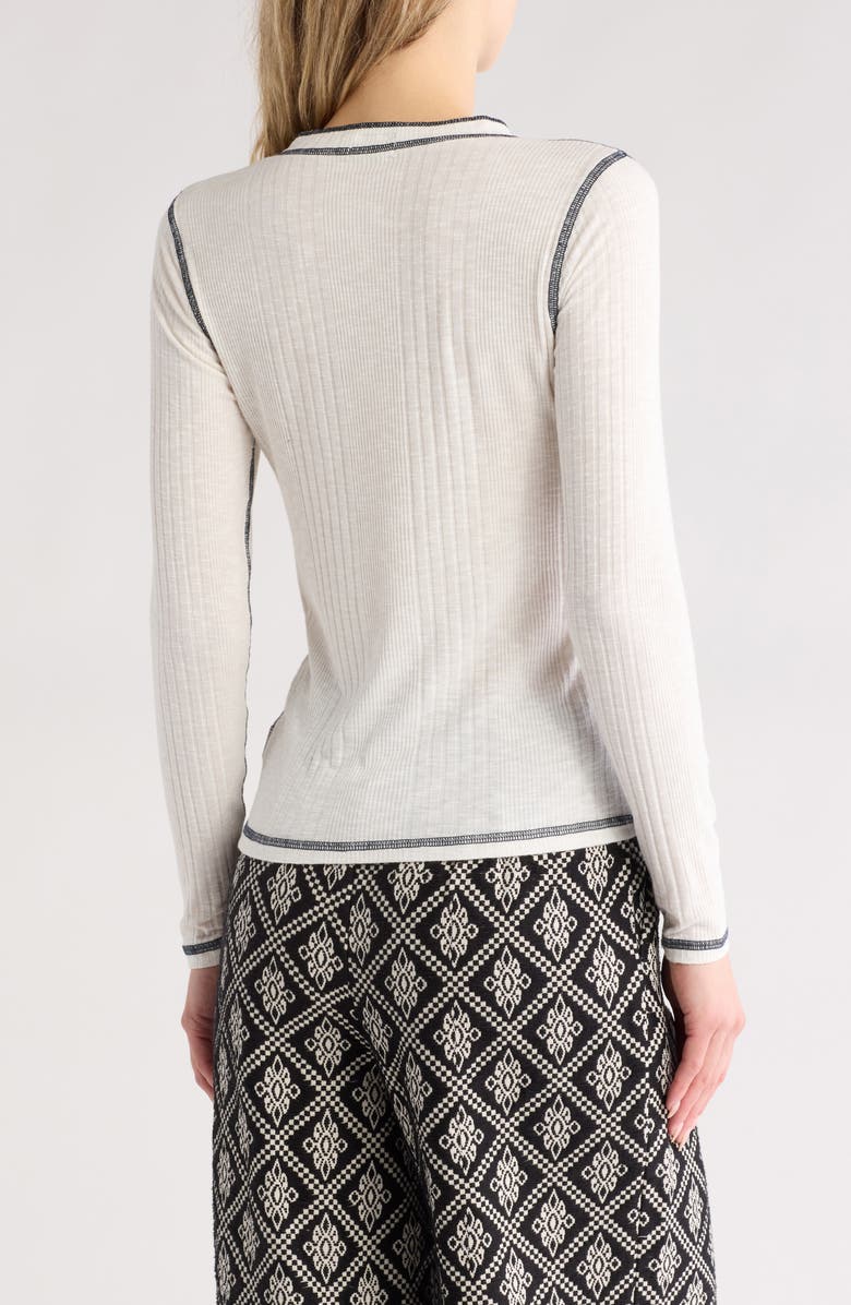 MOTHER The Itty Bitty Pixie Thermal Henley Top | Nordstromrack