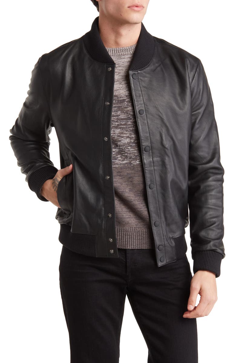 Slate & Stone Leather Bomber Jacket | Nordstromrack