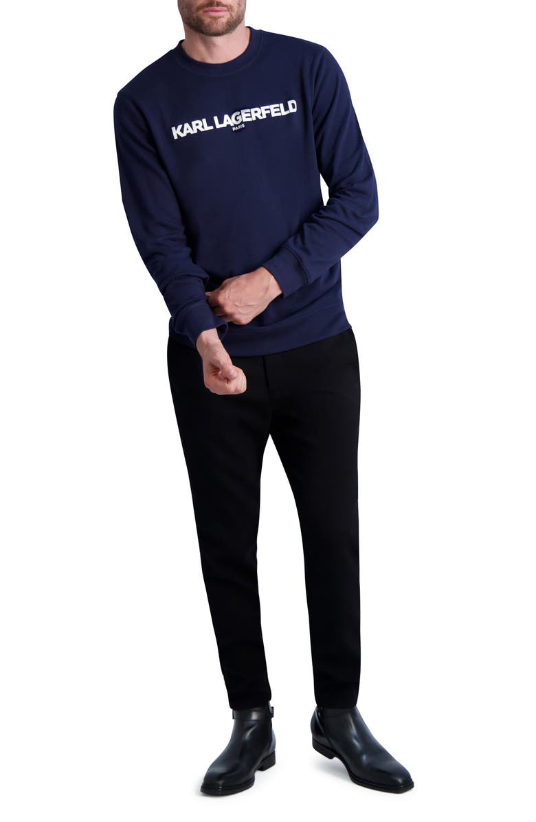 KARL LAGERFELD PARIS French Terry Logo Sweatshirt | Nordstromrack