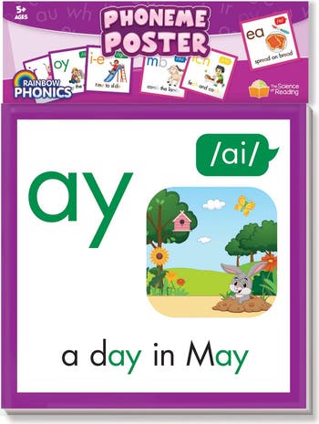 Junior Learning Rainbow Phonics 67 Phoneme Posters | Nordstrom