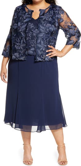 Alex Evenings Mock Jacket Midi Dress | Nordstromrack