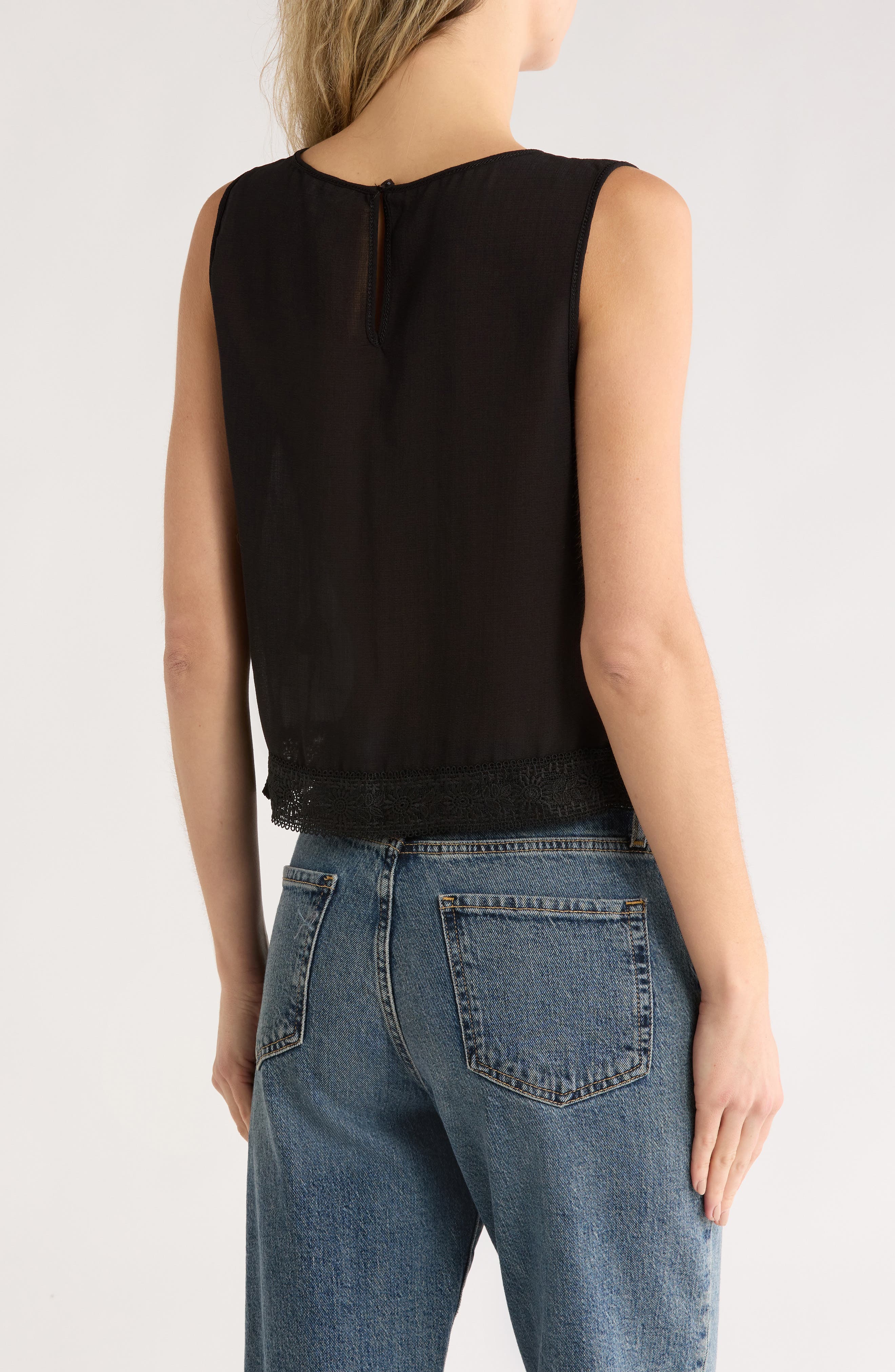 MAX STUDIO Lace Embroidered Tank | Nordstromrack