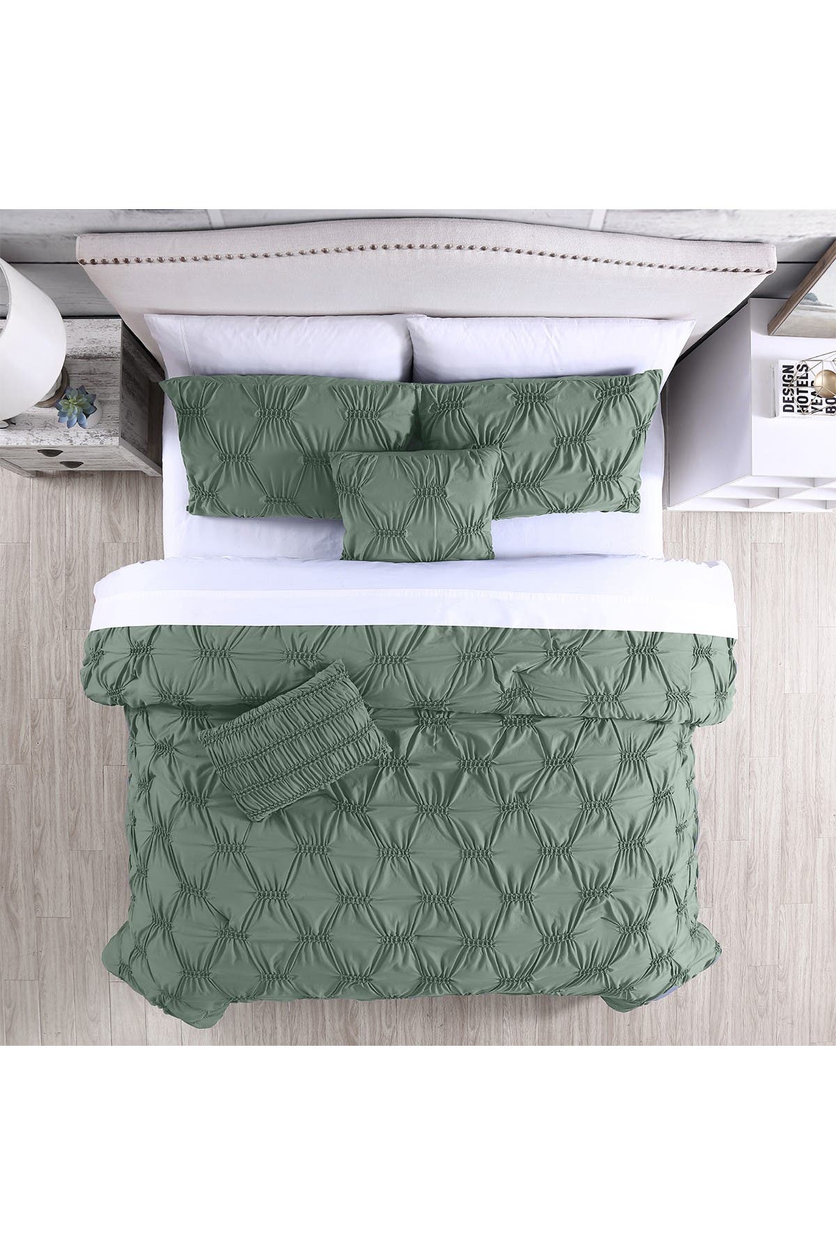 Modern Threads 5-Piece Solid Textured Comforter Set - Alanis Jade ...