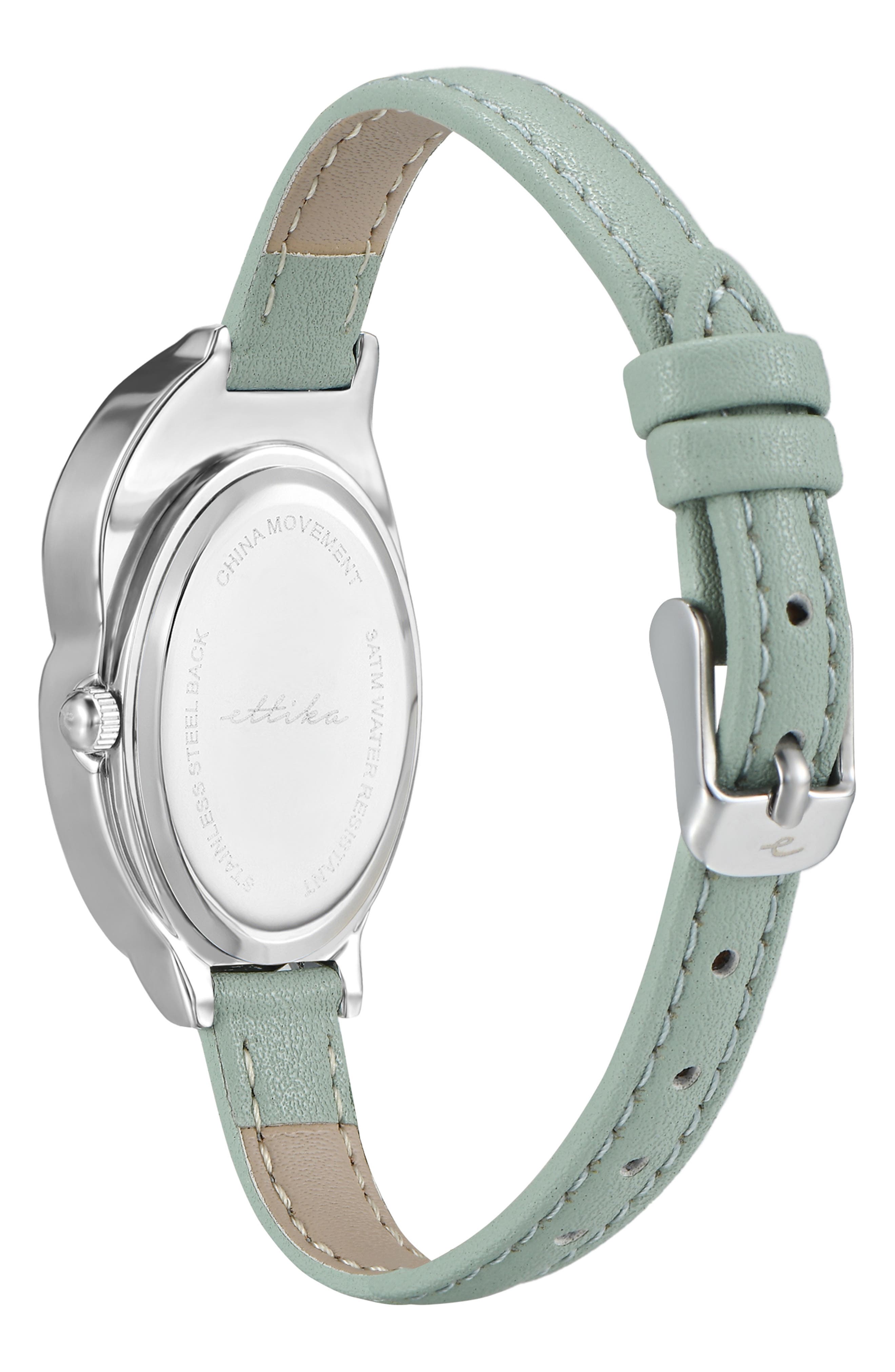 Ettika Bubble Dome Leather Strap Watch | Nordstromrack