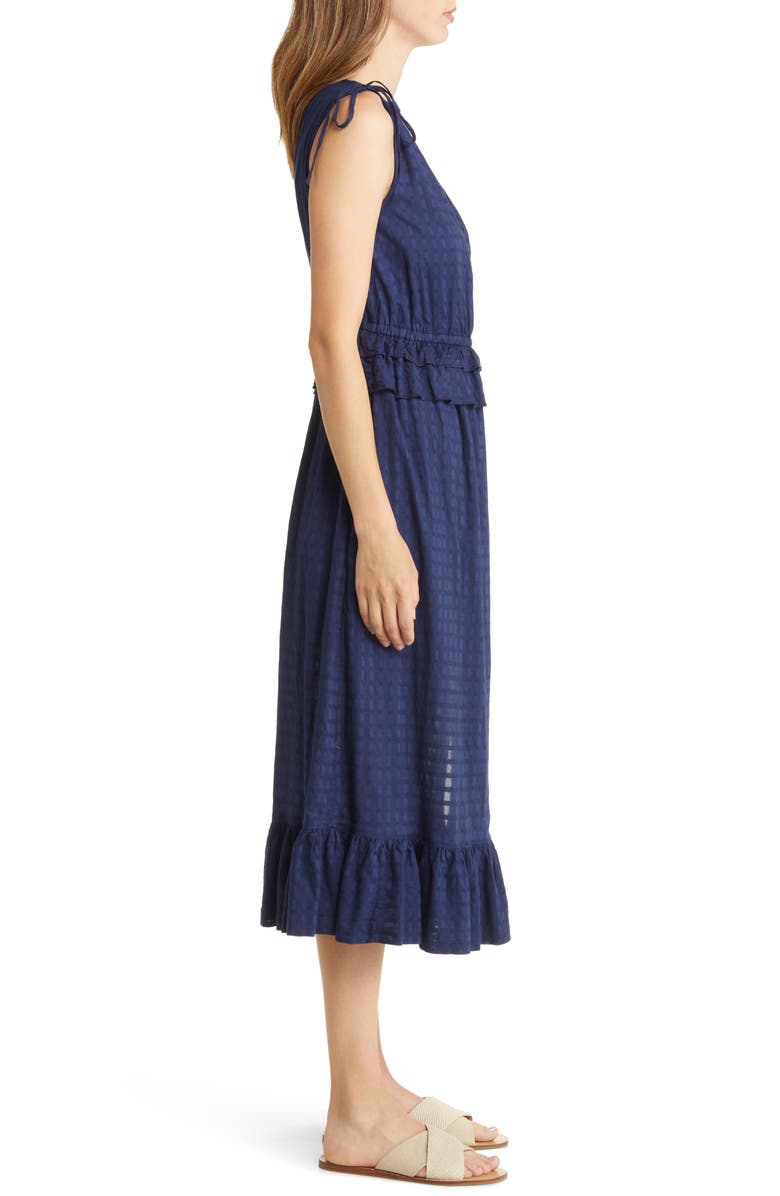 Caslon® Faux Wrap Ruffle Dobby Dress | Nordstromrack