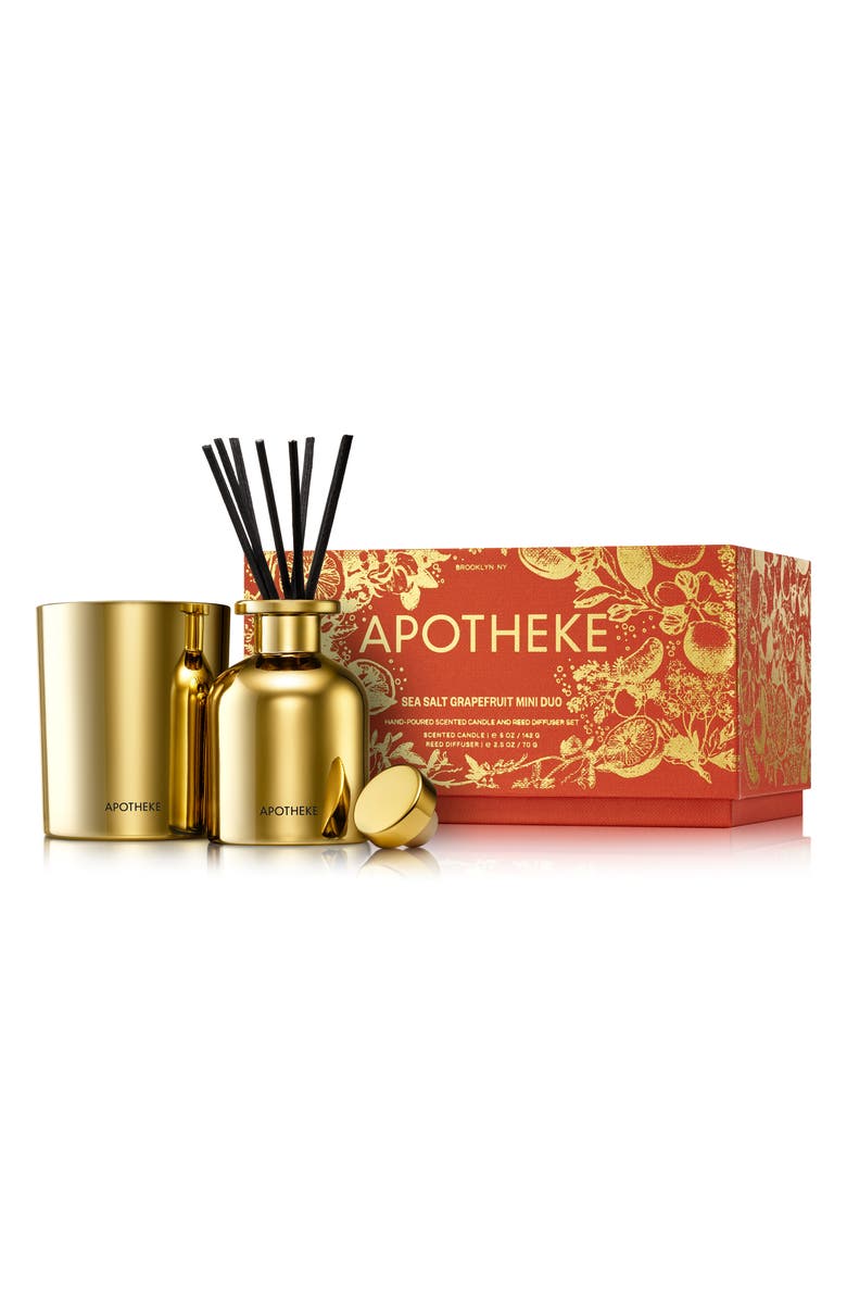 APOTHEKE Sea Salt Grapefruit Mini Scented Candle & Mini Reed Diffuser ...