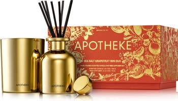 APOTHEKE Sea Salt Grapefruit Mini Scented Candle & Mini Reed Diffuser ...