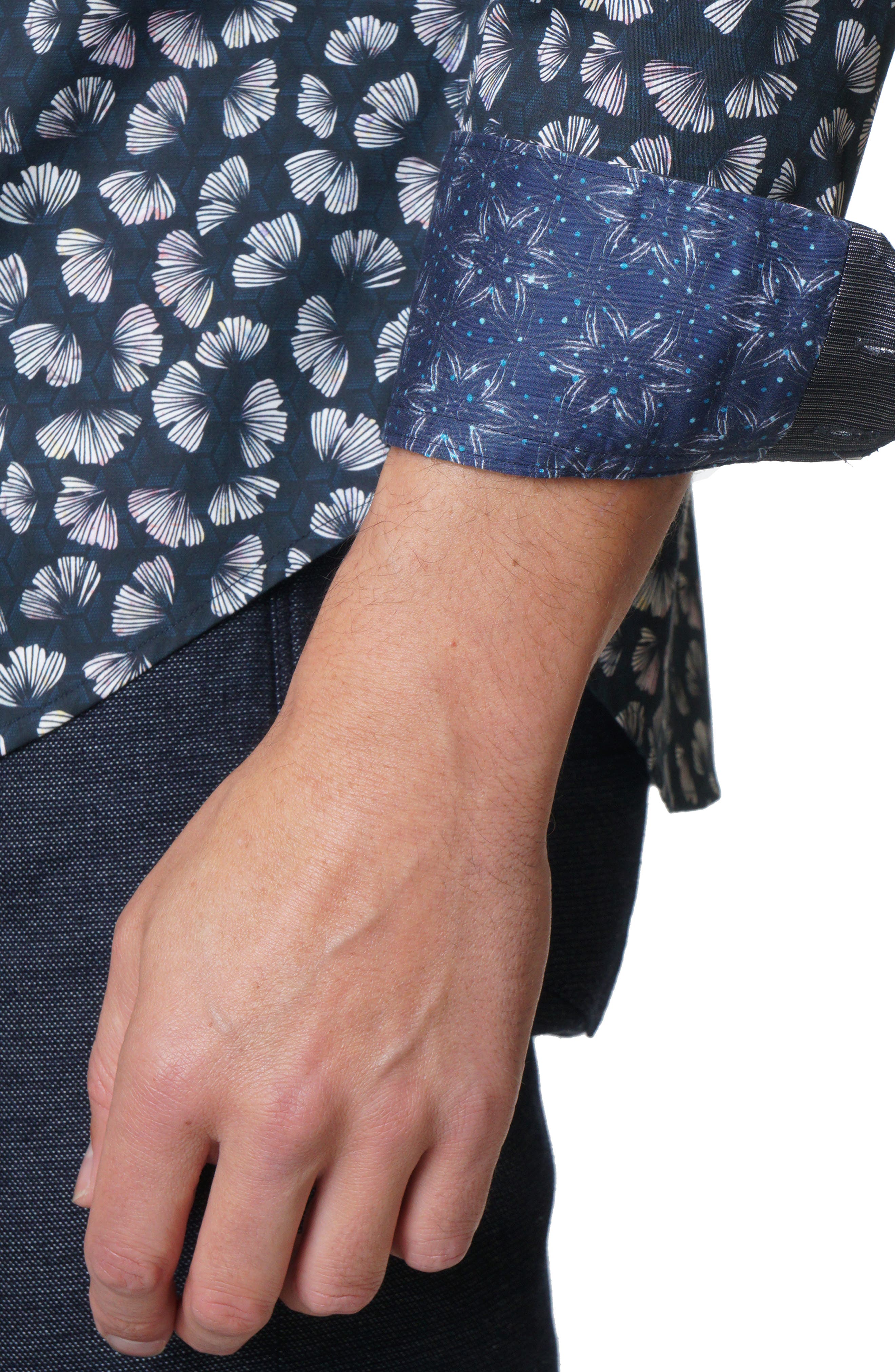 Robert Graham Floral Fan Print Cotton Button-Up Shirt | Nordstromrack