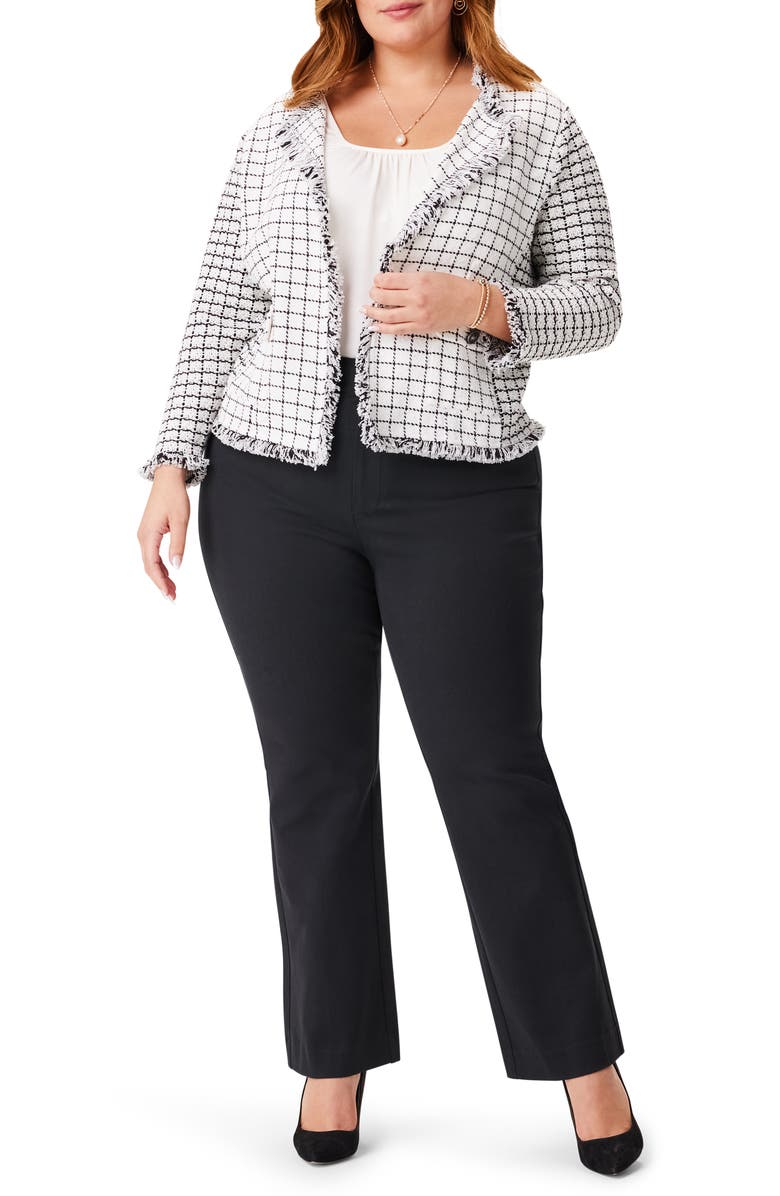 NIC+ZOE Grid Fringe Mix Jacket | Nordstromrack