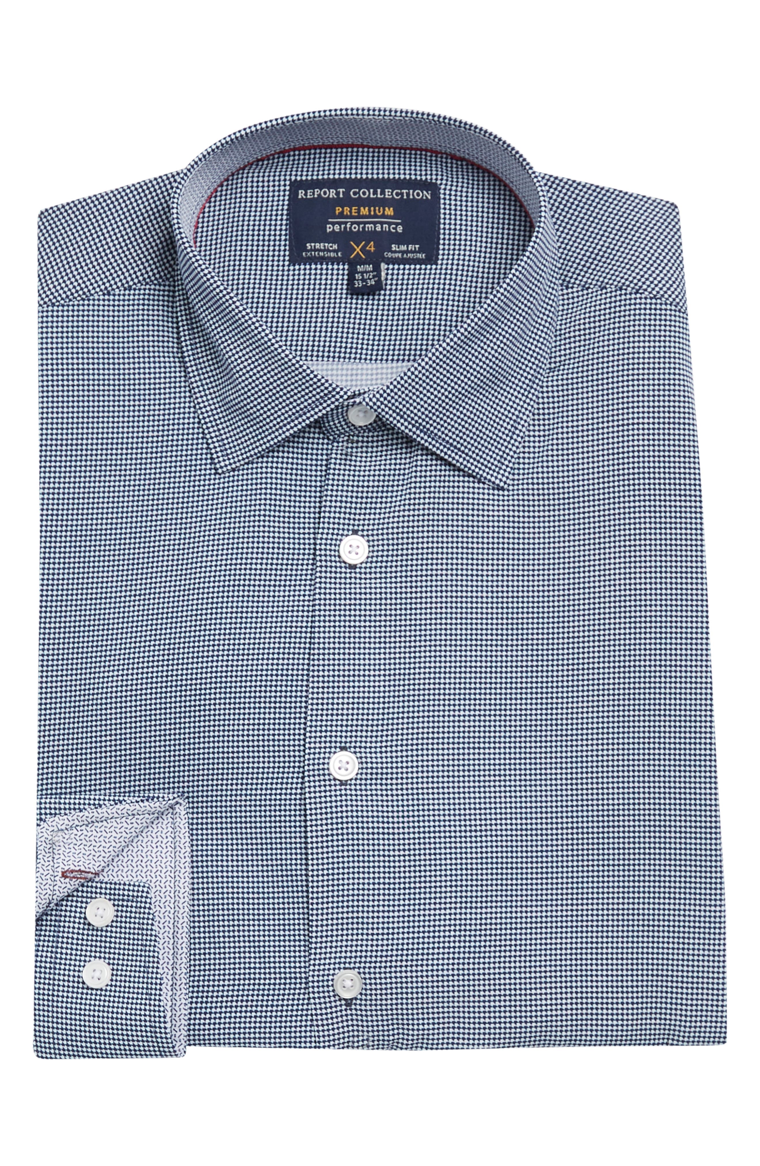 Report Collection Microprint Slim Fit Dress Shirt | Nordstromrack