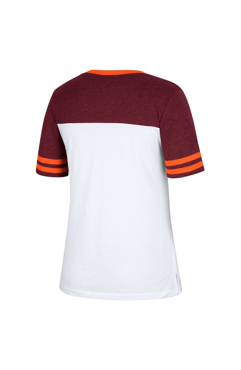 COLOSSEUM Women's Colosseum White/Heather Maroon Virginia Tech Hokies ...
