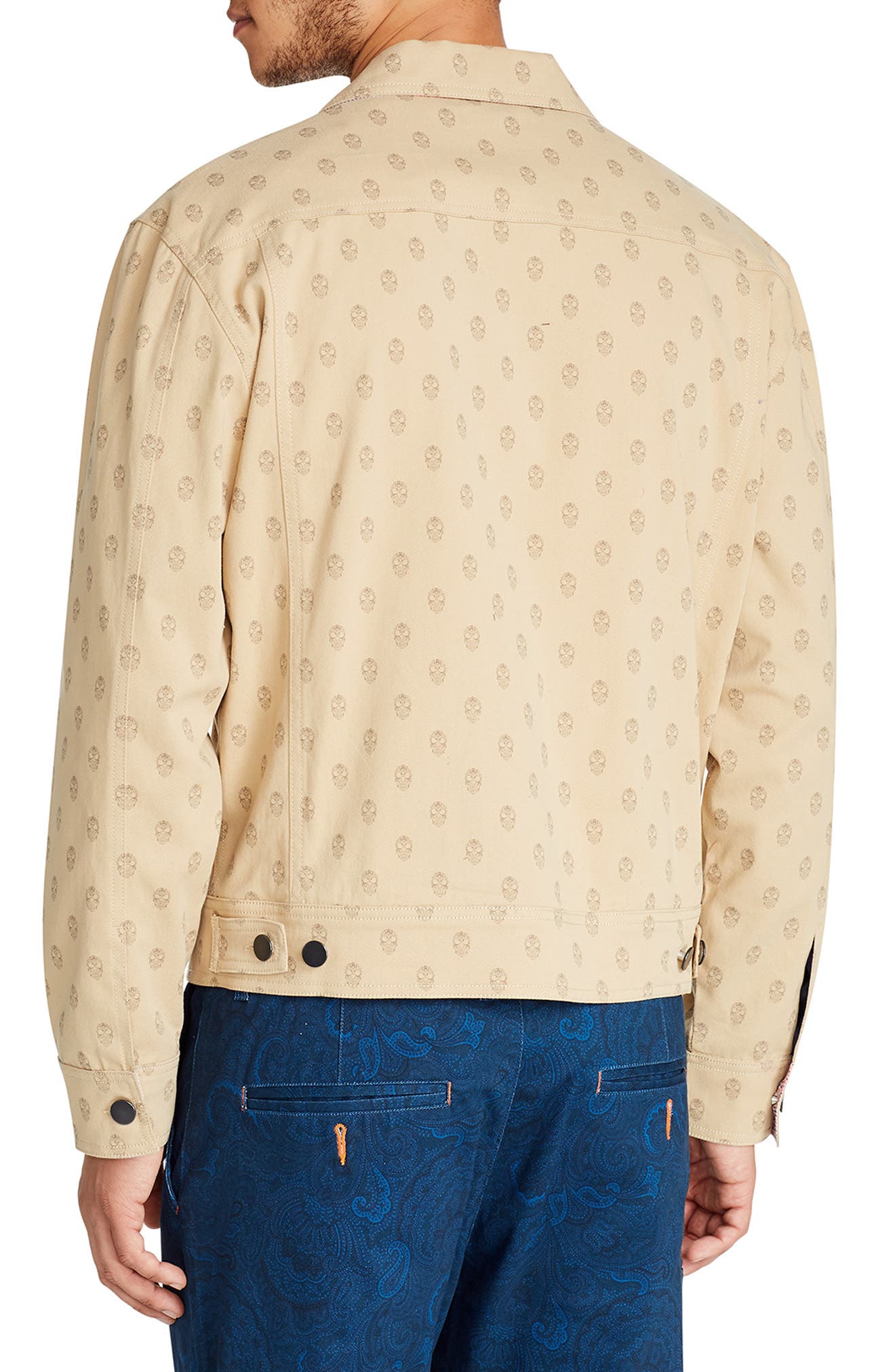 Tallia Khaki Skull Print Trucker Jacket | Nordstromrack