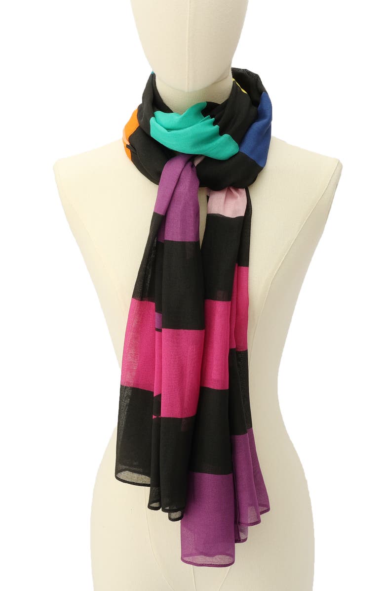 Kurt Geiger London Stripe Logo Oblong Scarf | Nordstromrack