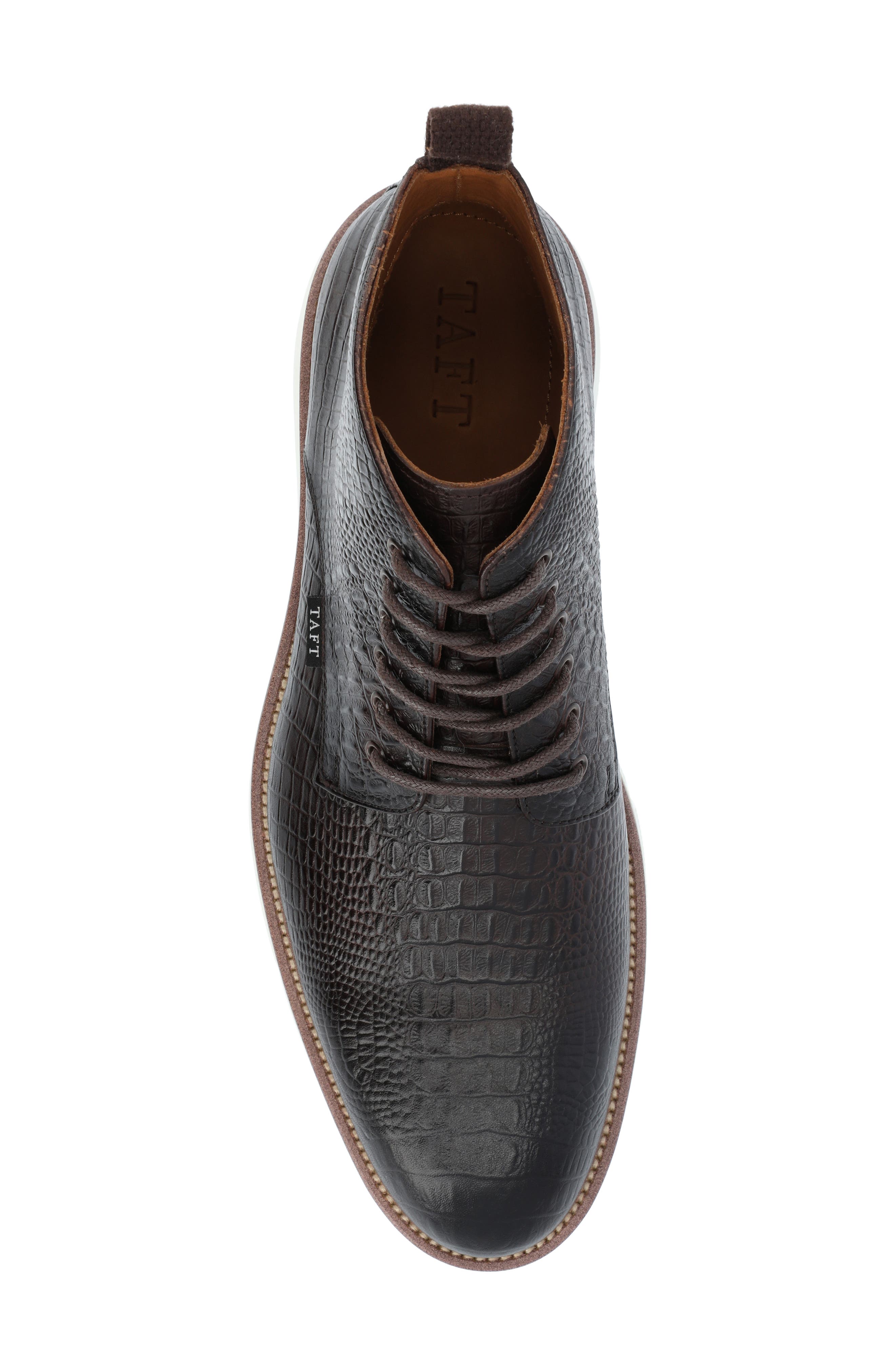 TAFT Croc Embossed Leather Boot (Men) | Nordstromrack